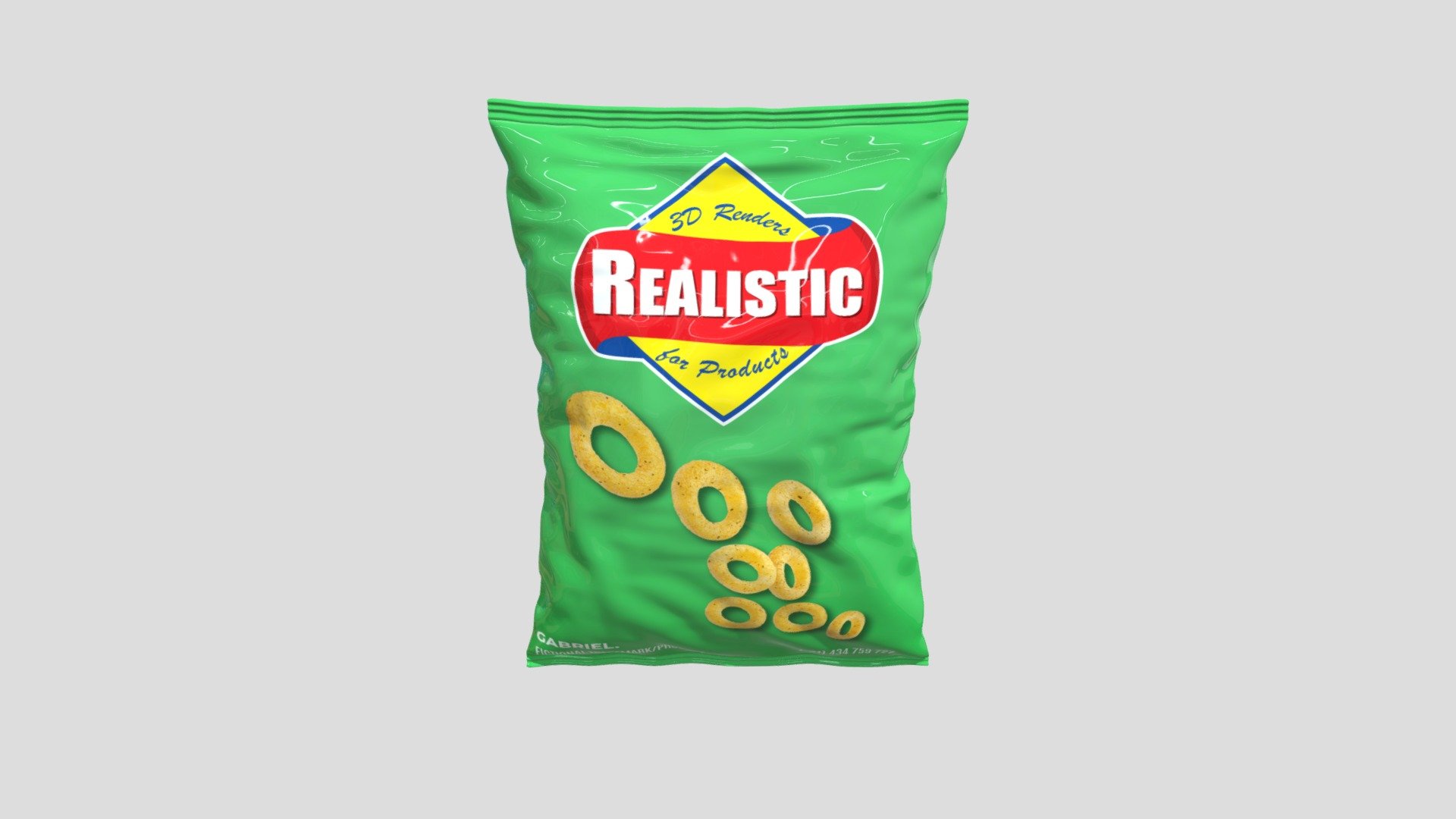Snack Bag - Realistic 3D Modelling for Products - 3D model by ArtCebola ...