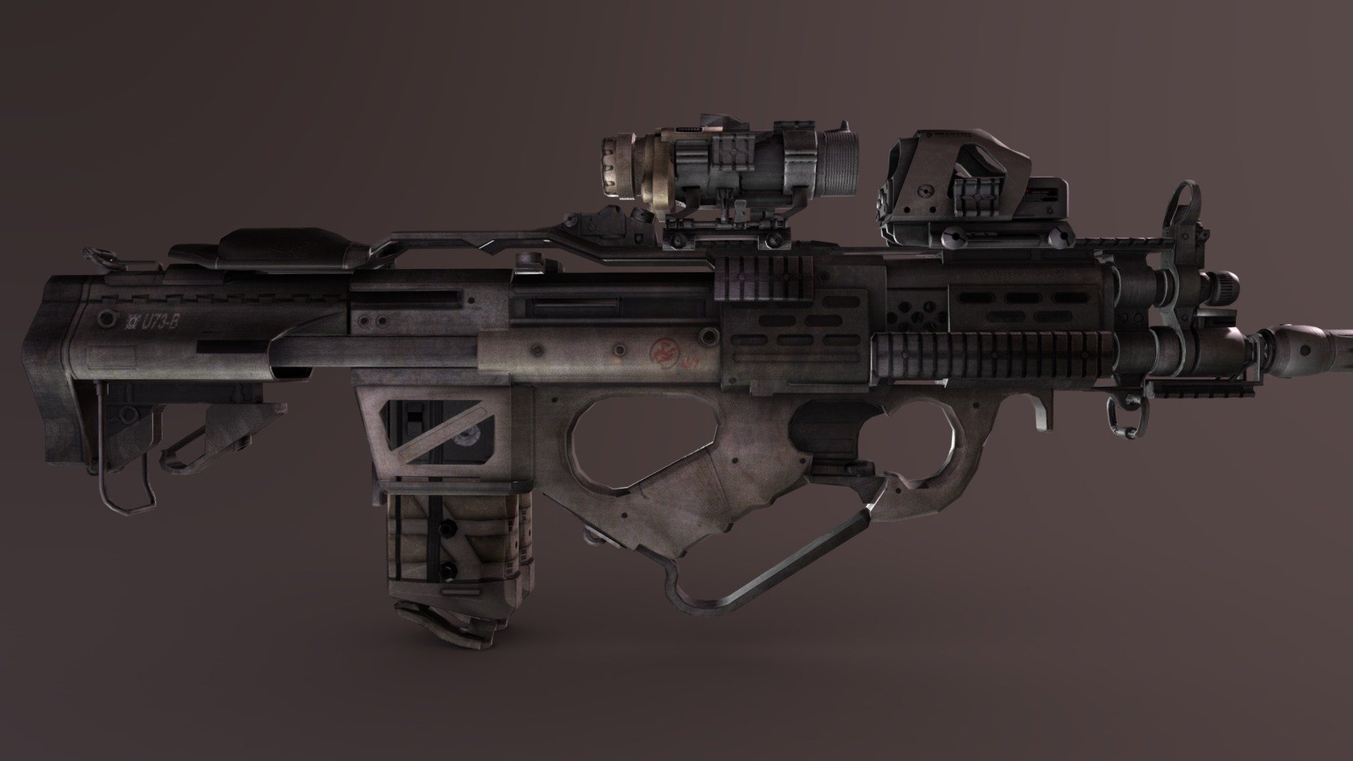 Bullpup Assault Rifle - Download Free 3D model by bachiri87 [e5e9c0f ...