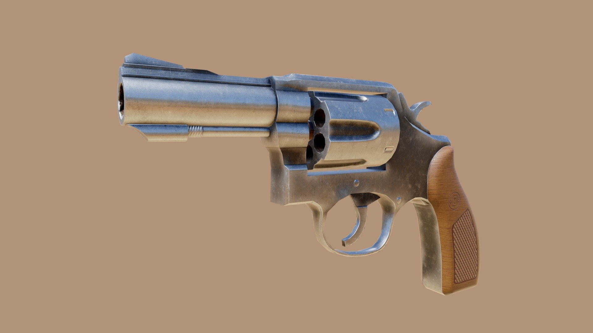 Revolver (Old) - 3D model by Tobias Røvik (@tobiasroevik) [e5eeedb ...