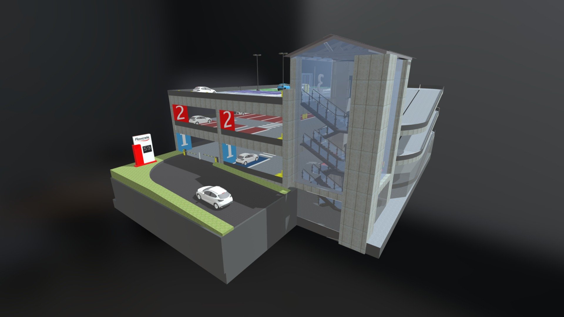 [Asia] Interactive 3D Model - Car Parks - 3D model by Flowcrete Group ...