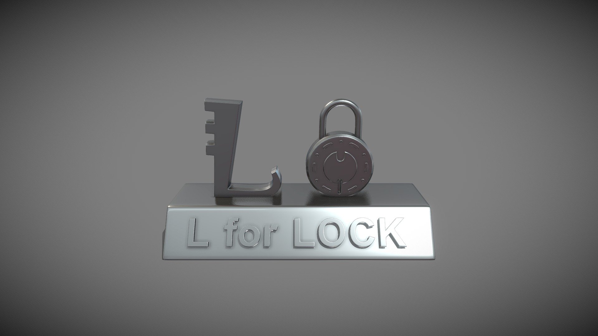 L for Lock - Buy Royalty Free 3D model by Sandeep Choudhary ...