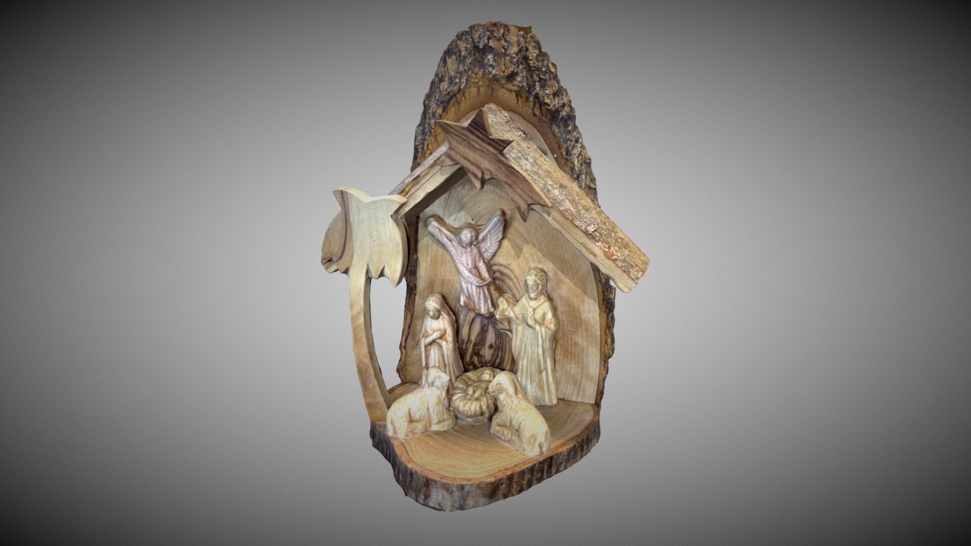 Nativity scene carving ornament - Buy Royalty Free 3D model by ...