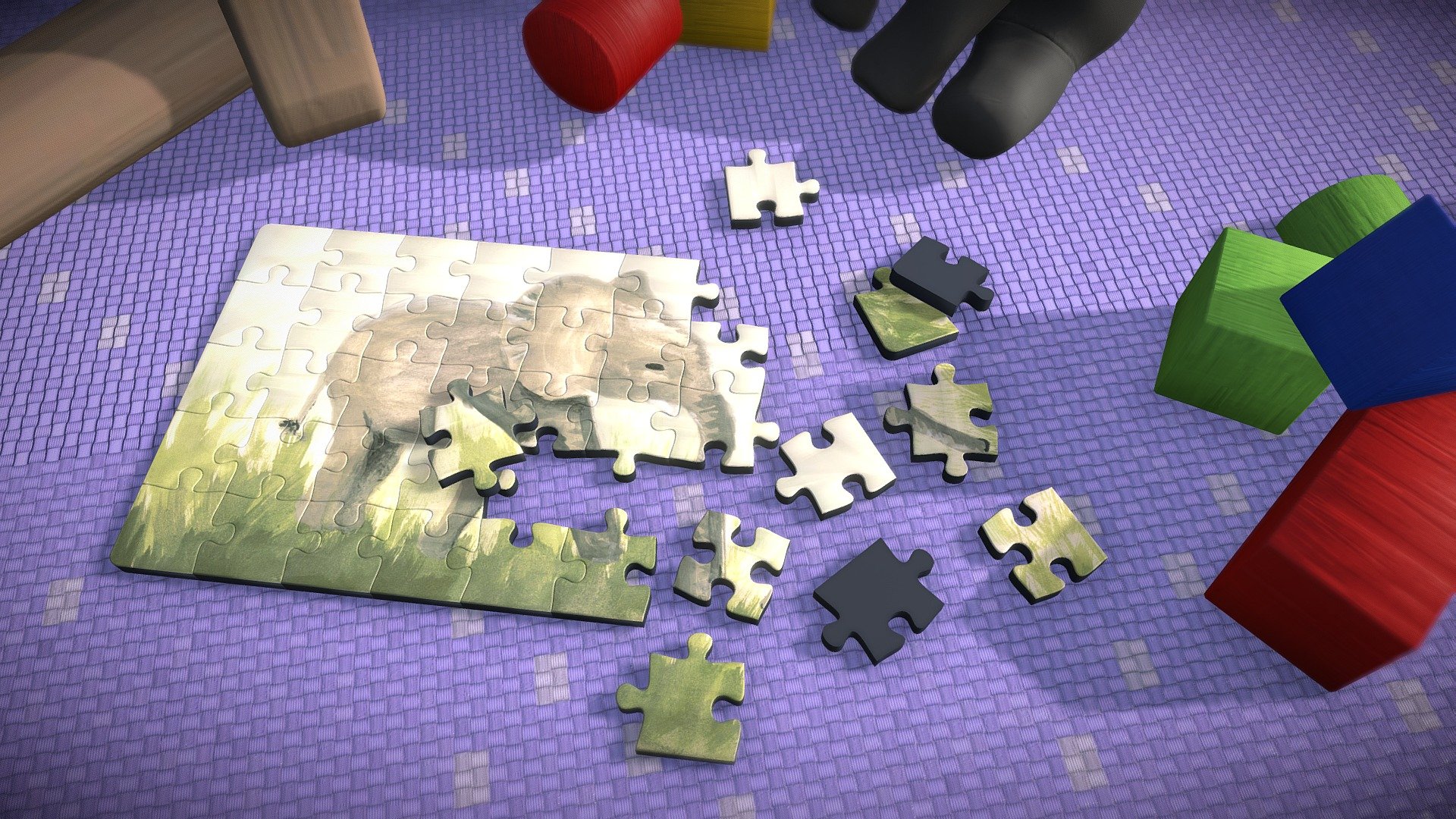 Elephant Puzzle - 3D model by Johannes (@johha) [e5fb5d2] - Sketchfab