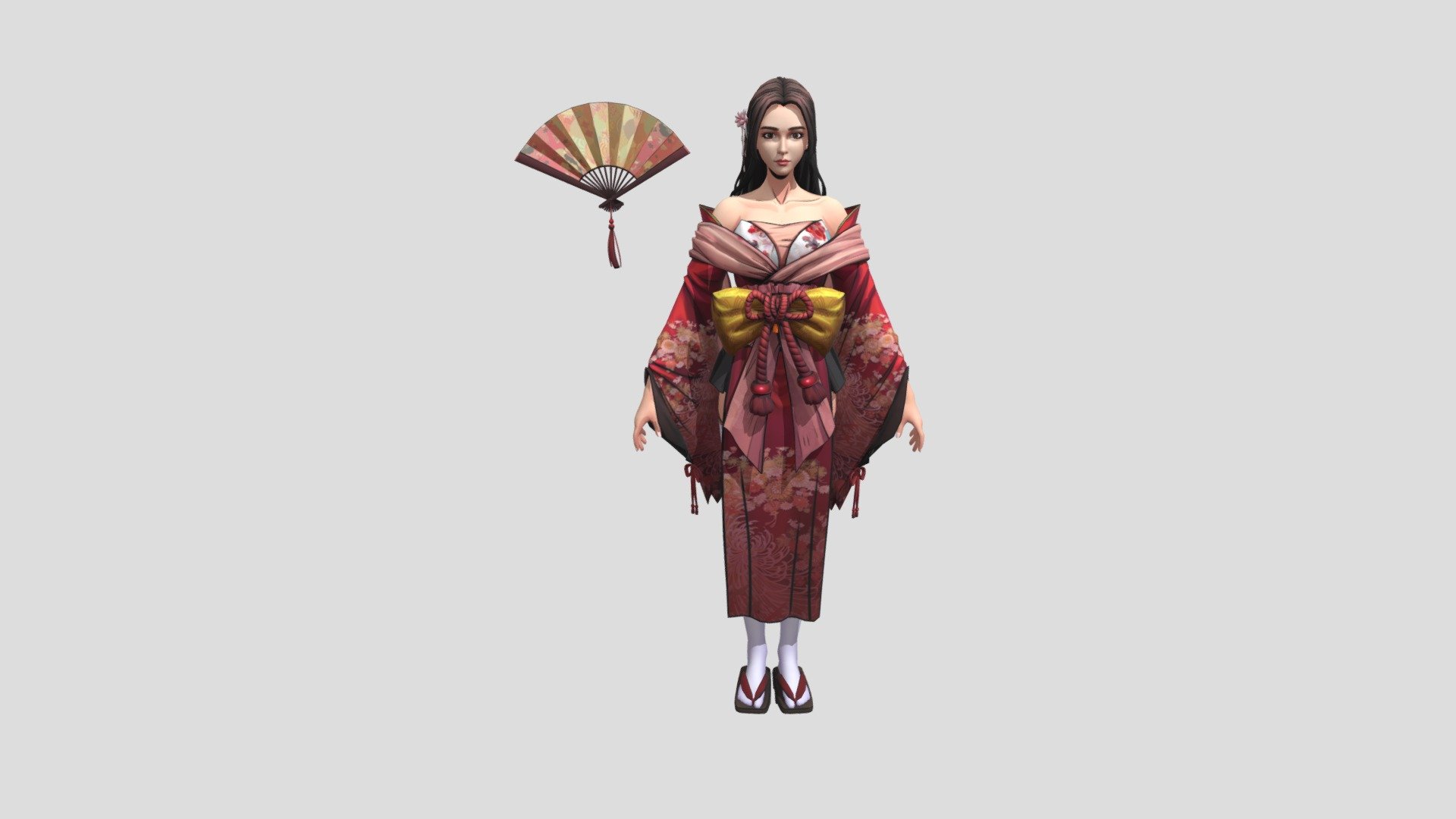 Mobile Game Model Japanese Girl - 3D model by zangagames.com [e5fb805 ...