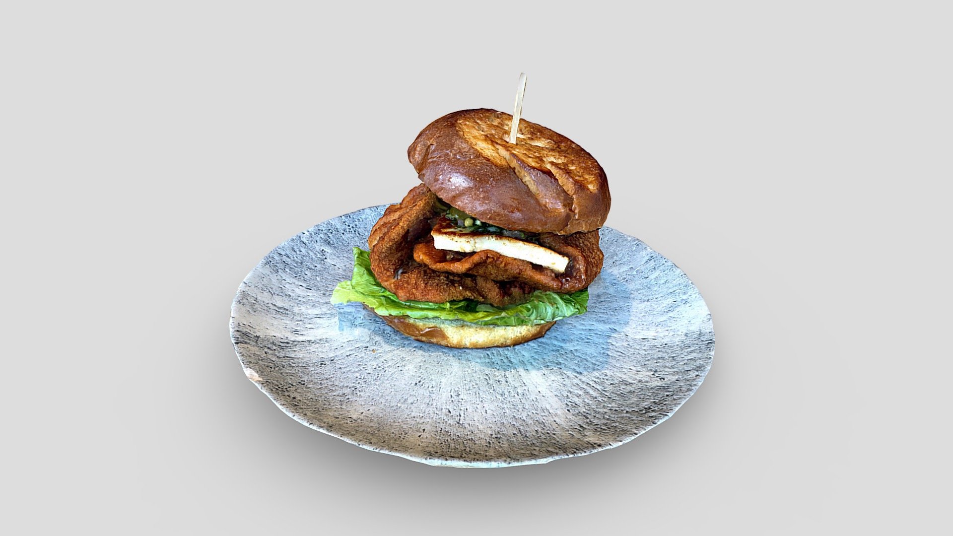 Chicken Burger - Download Free 3D model by Qlone [e5fc84d] - Sketchfab