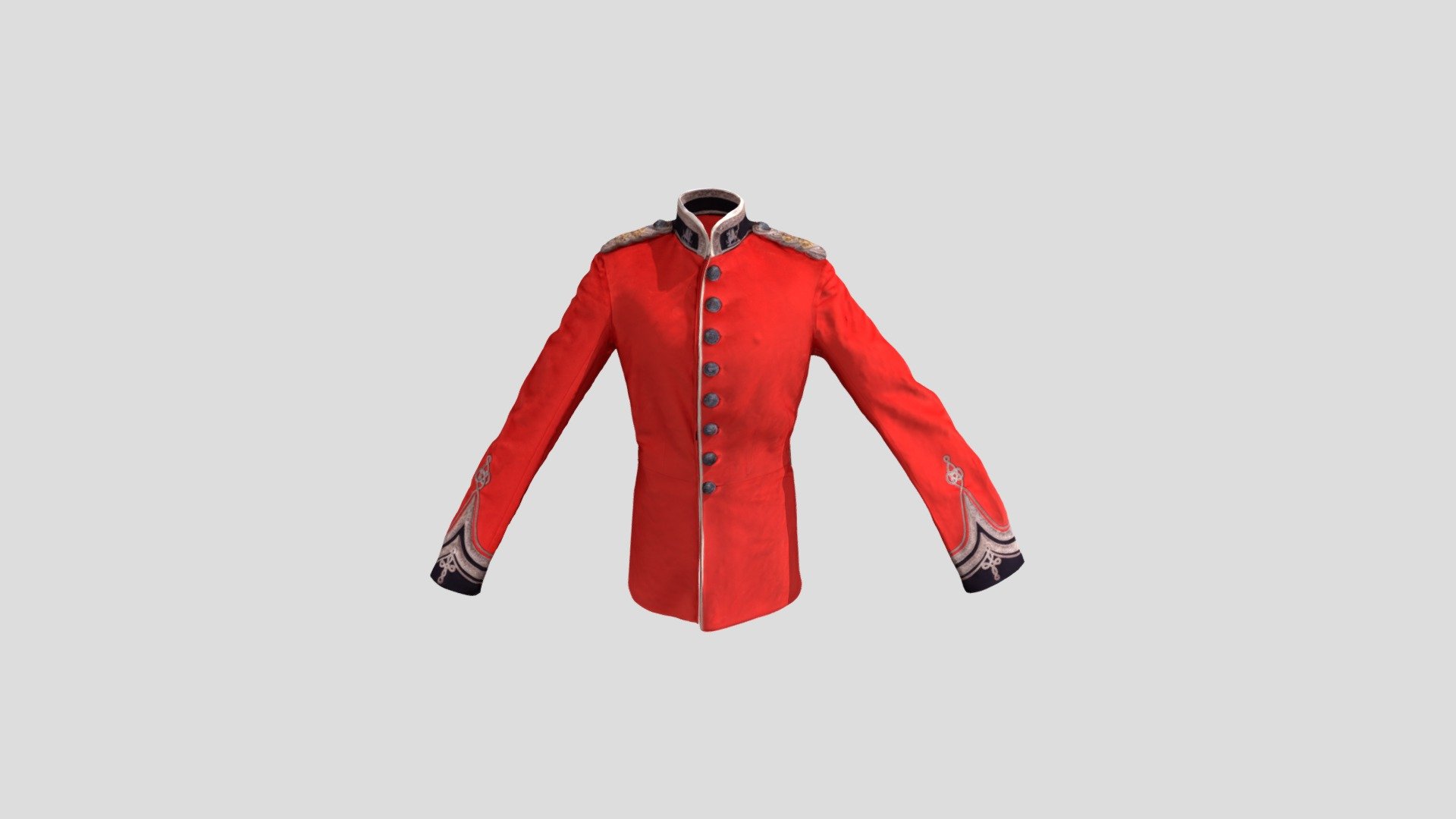Welsh Red Uniform Jacket - 3D model by musecornishlife [e5fd581 ...