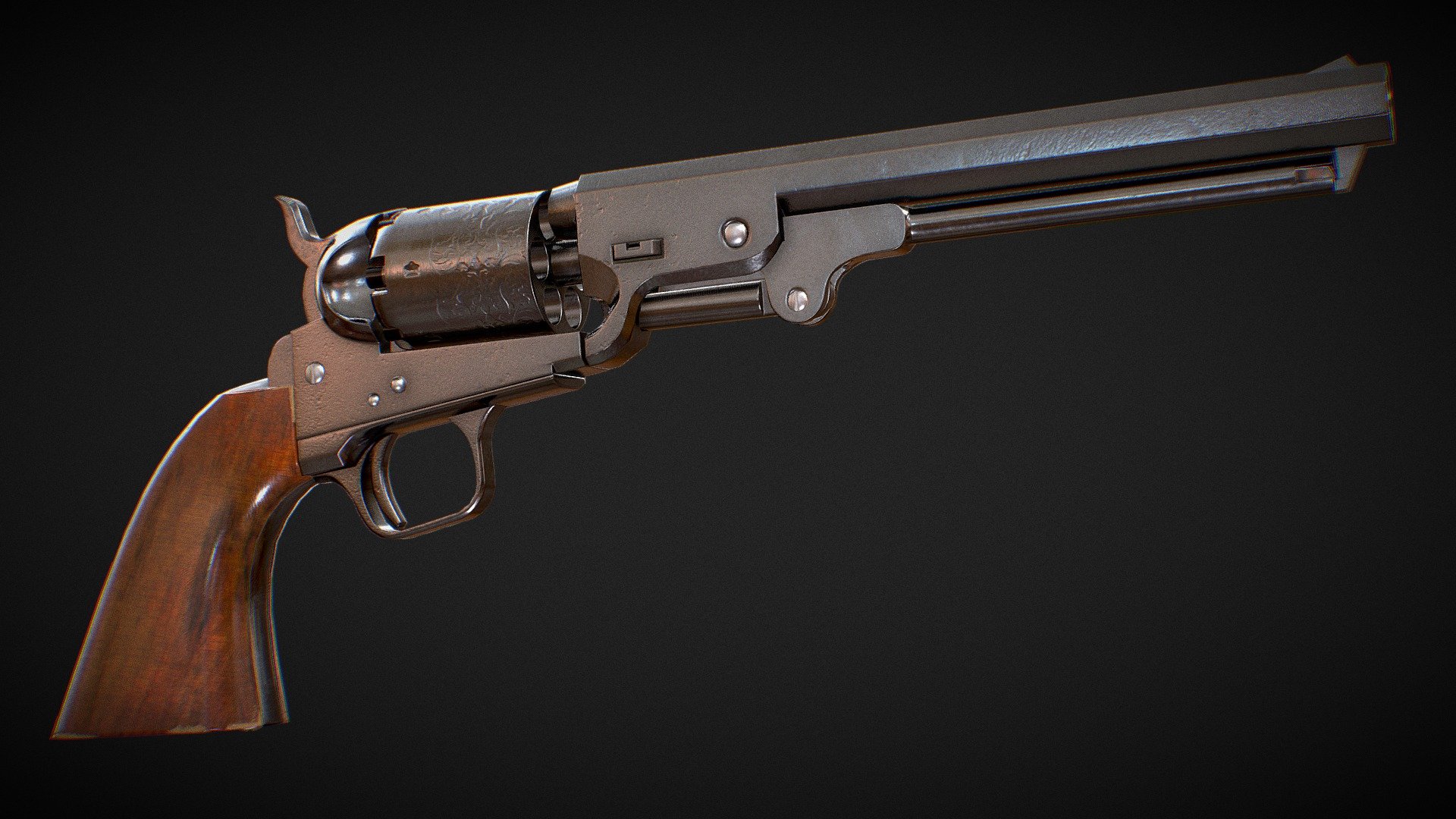 Western Revolver - 3D model by BRAIN_ZIP [e606ba2] - Sketchfab