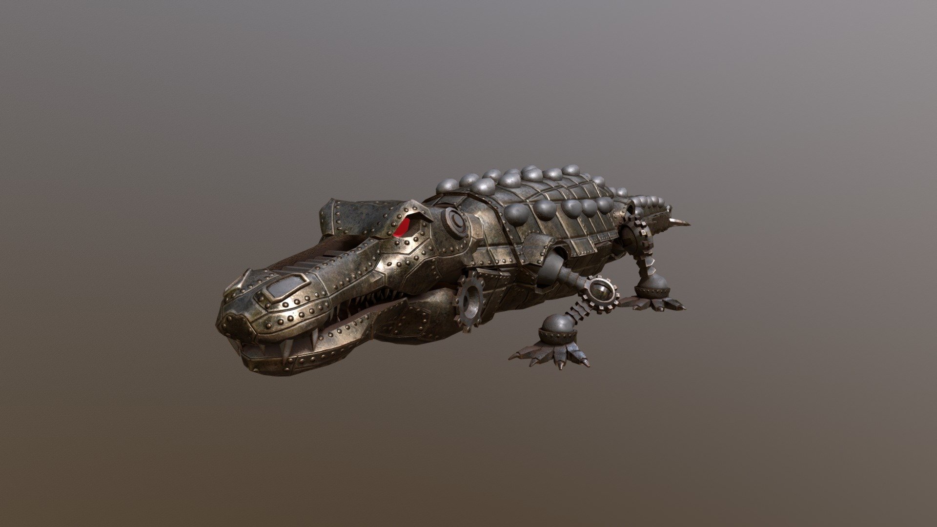 Steampunk Croco Model - 3D model by Anakaii [e60a7a5] - Sketchfab
