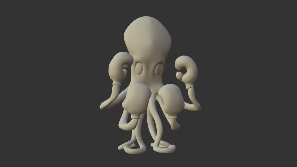 Boxing Octopus - 3D model by lukehaddock [e60e74a] - Sketchfab
