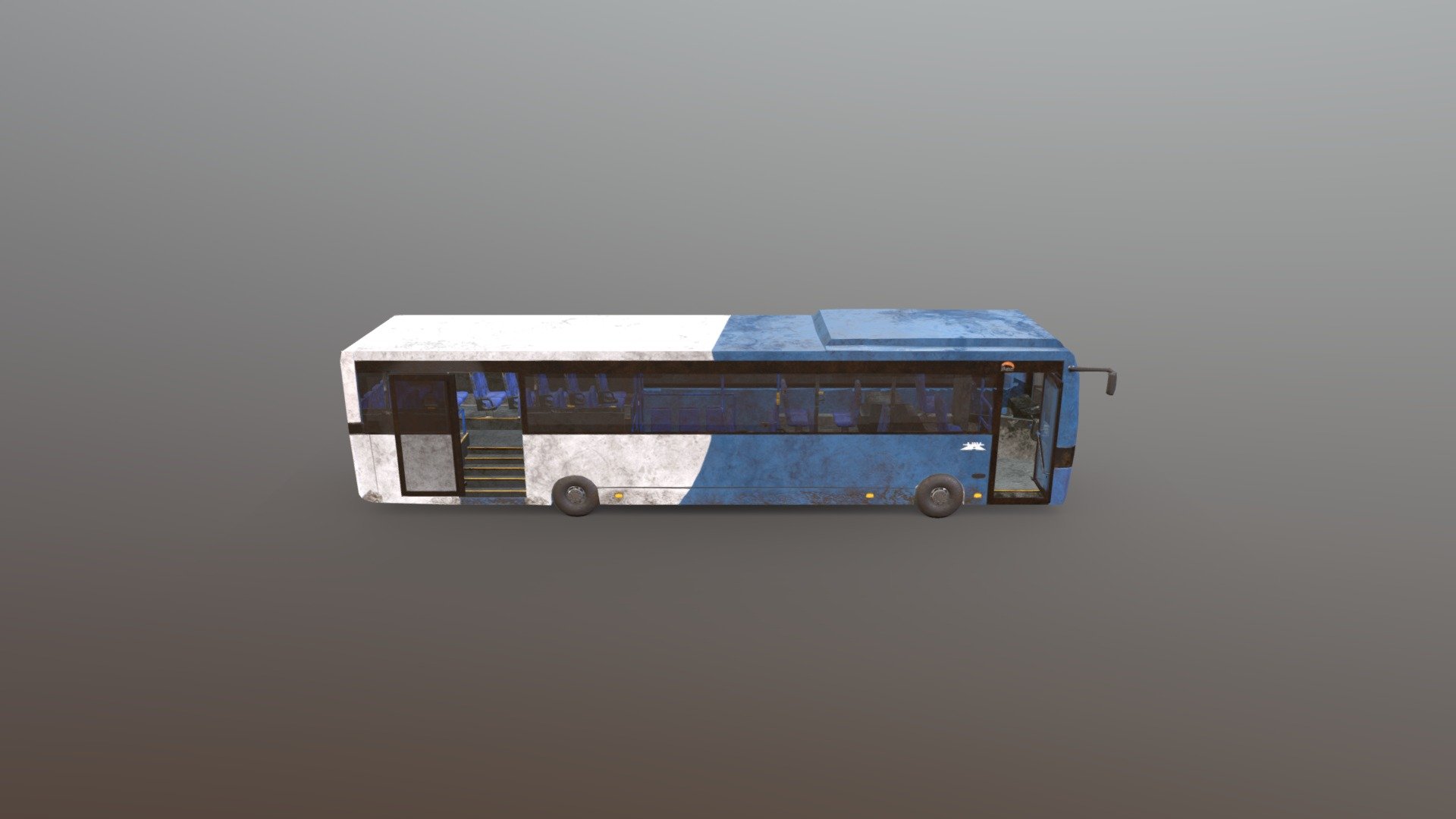 Broken-down Bus (Blue) - 3D model by FLC_len (@FLClen) [e614d89 ...