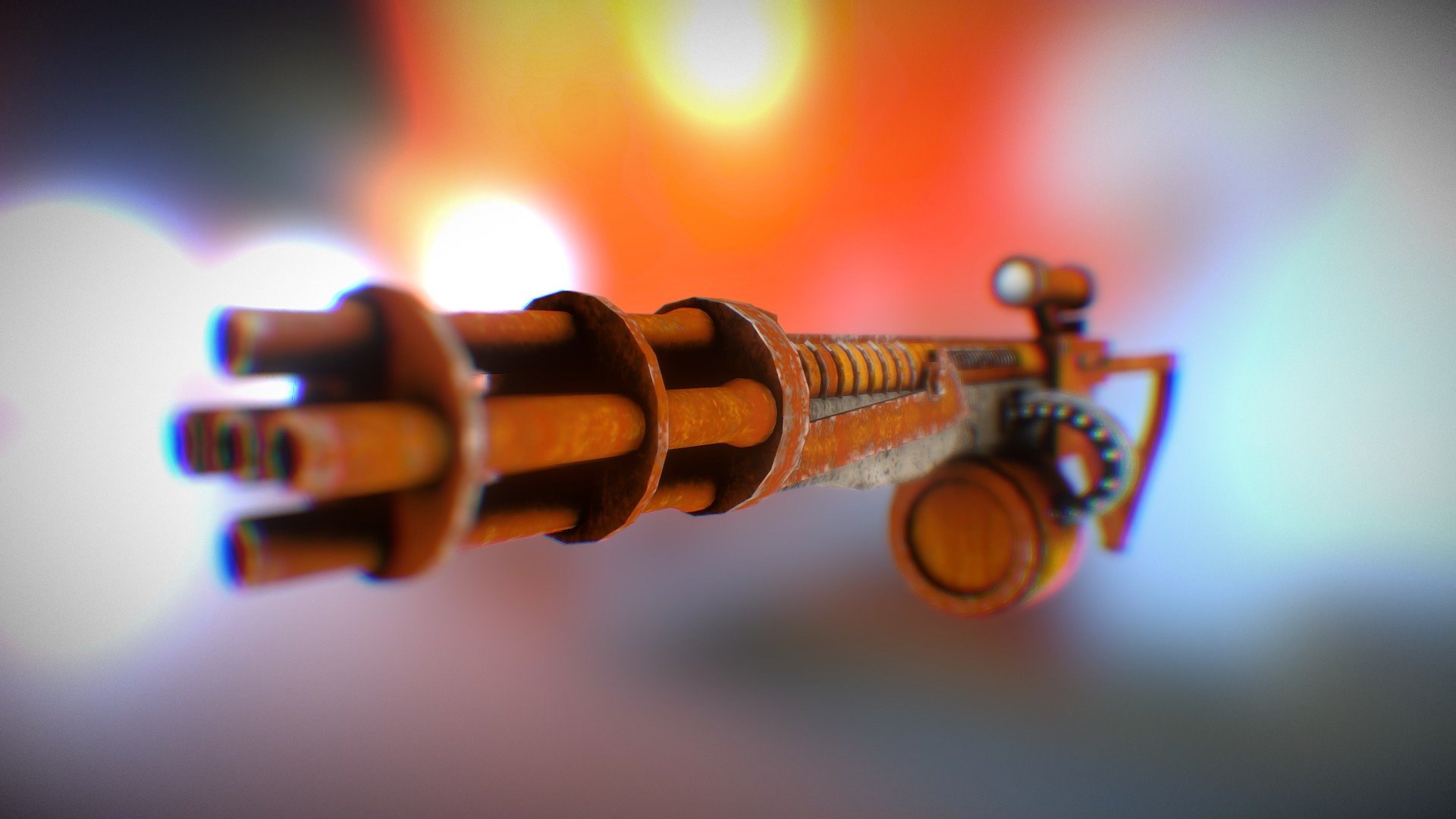 Pipe Rifle Gatling Gun - 3D model by Daniel Carson (@danielcarson ...