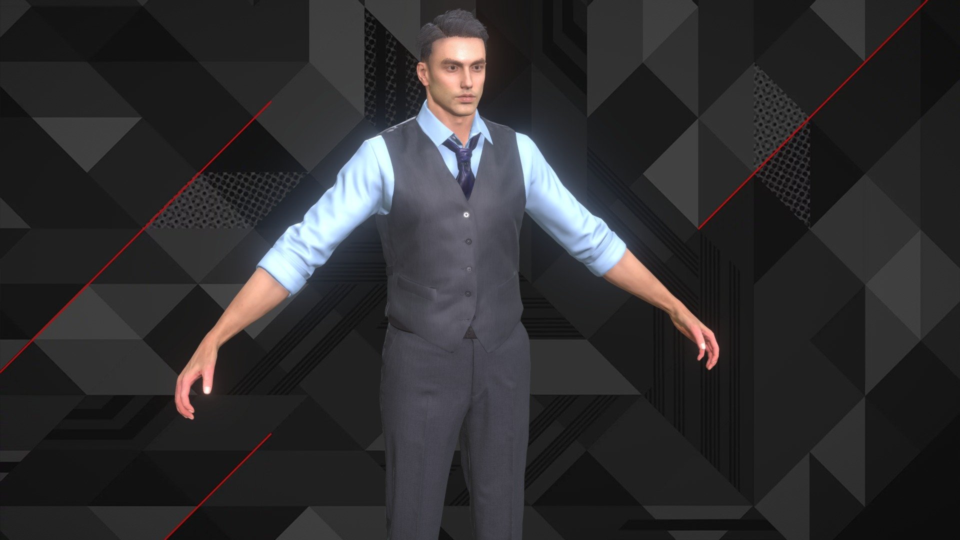 Business Man in working suit [Game Assets] - Buy Royalty Free 3D model ...