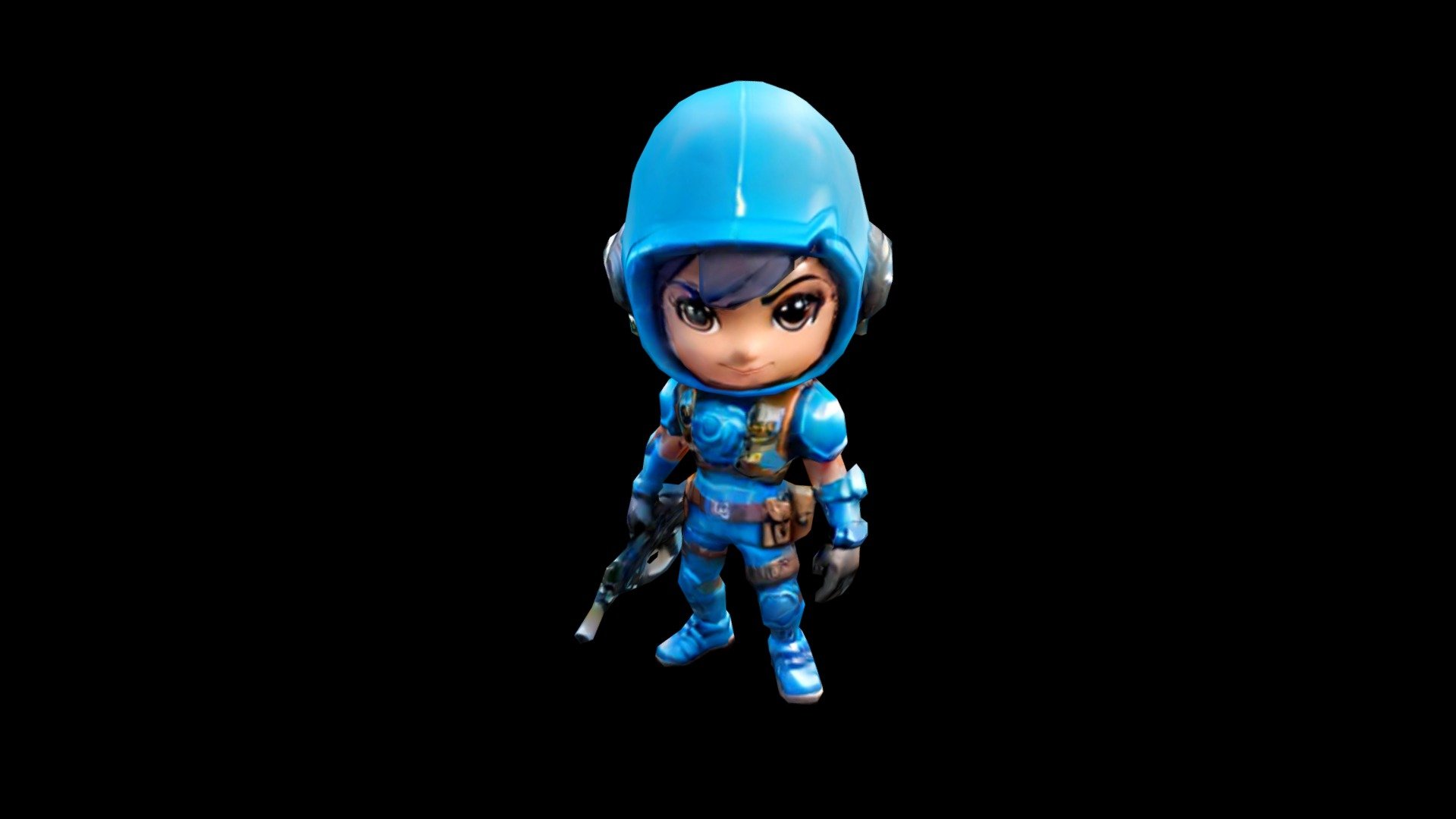 Brawny female character with a unique mix of fem - Download Free 3D ...
