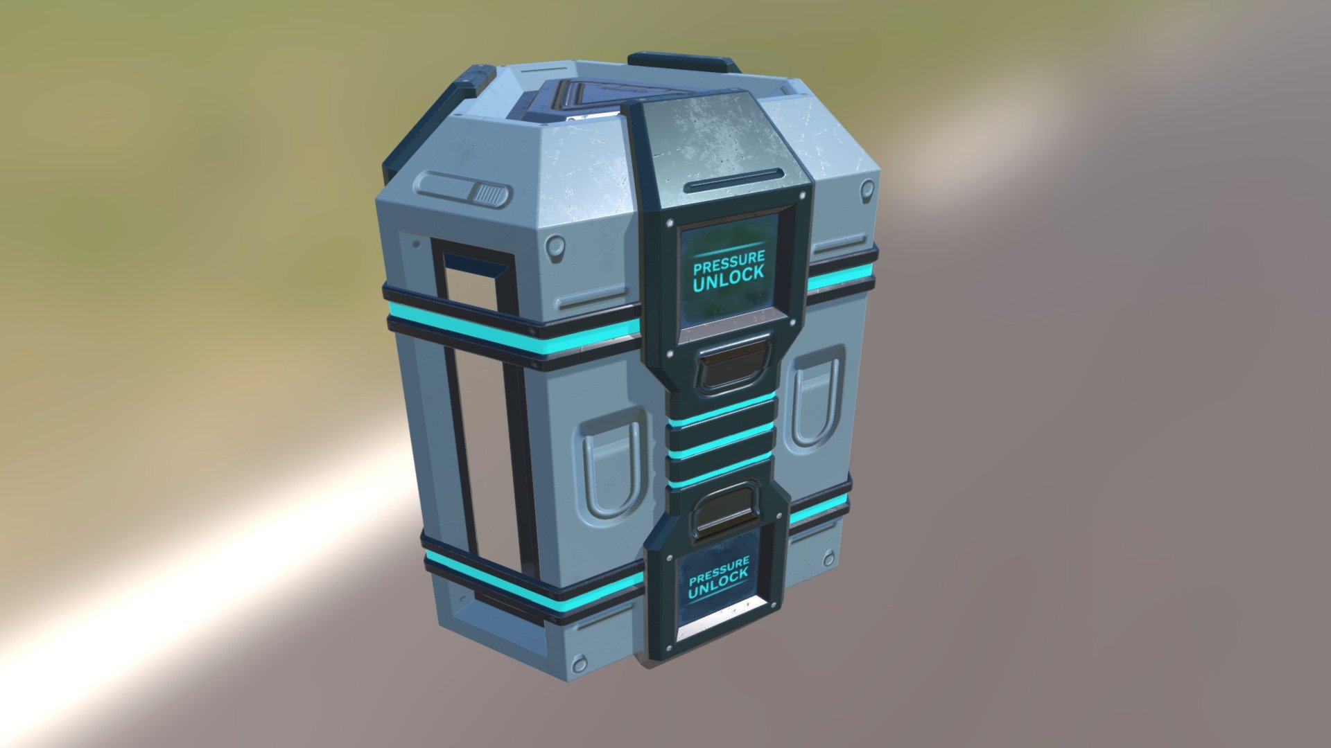 Scifi Props Hexagon Barrel Container Box - Buy Royalty Free 3D model by ...