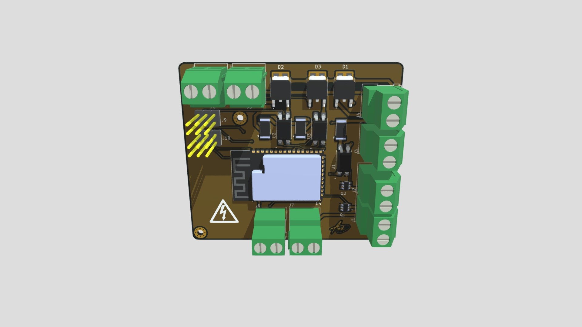 IoT module with Solid State relay switching - 3D model by anik_sarker ...