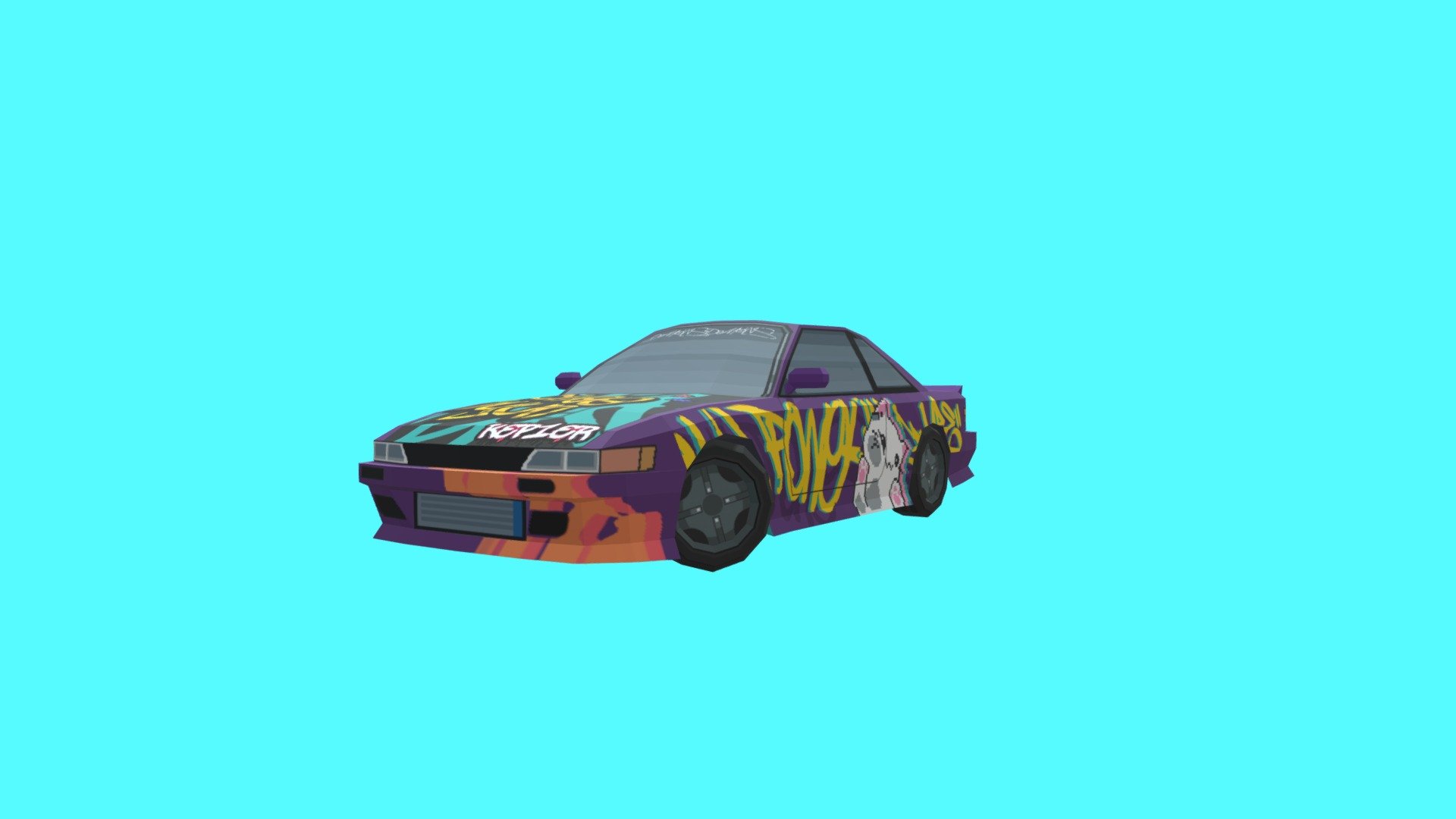low-poly silvia S13 DRIFT TUNNED - Download Free 3D model by ...