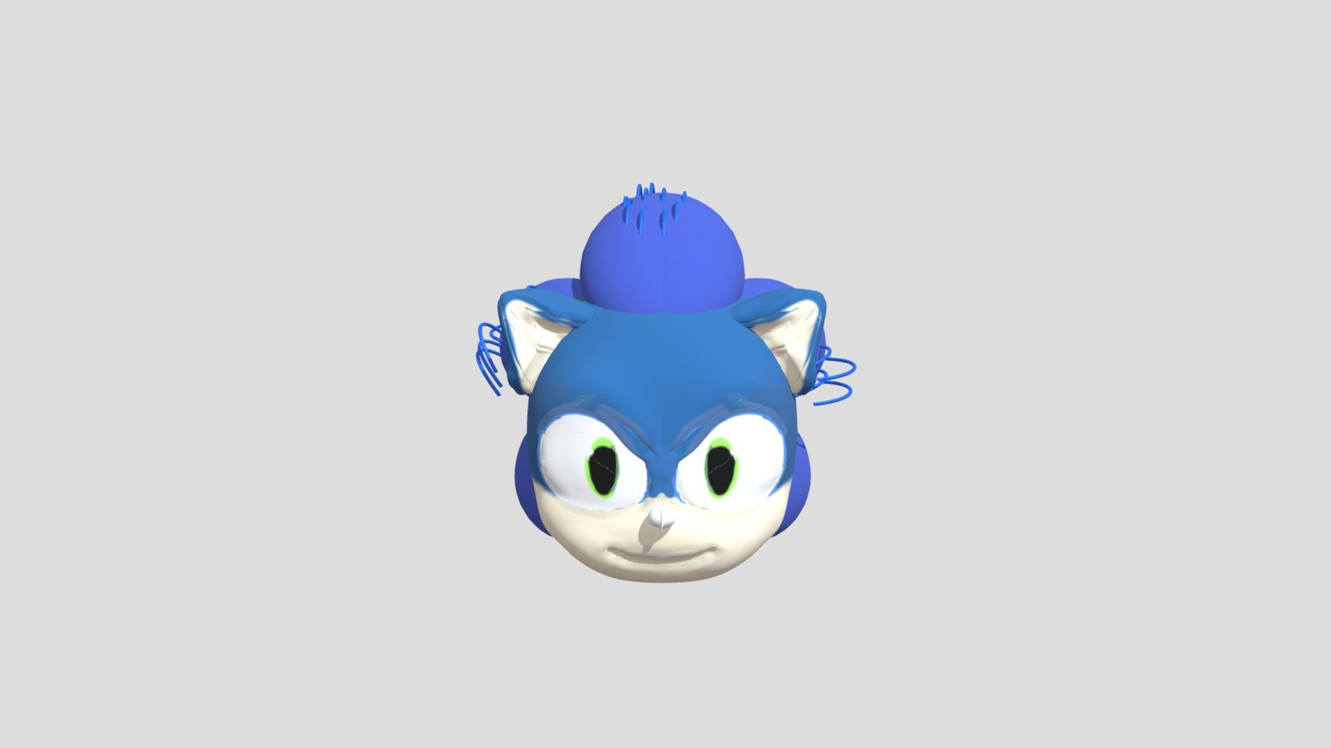 Movie Sonic Exp head. - 3D model by josediazbaby [e6281a0] - Sketchfab