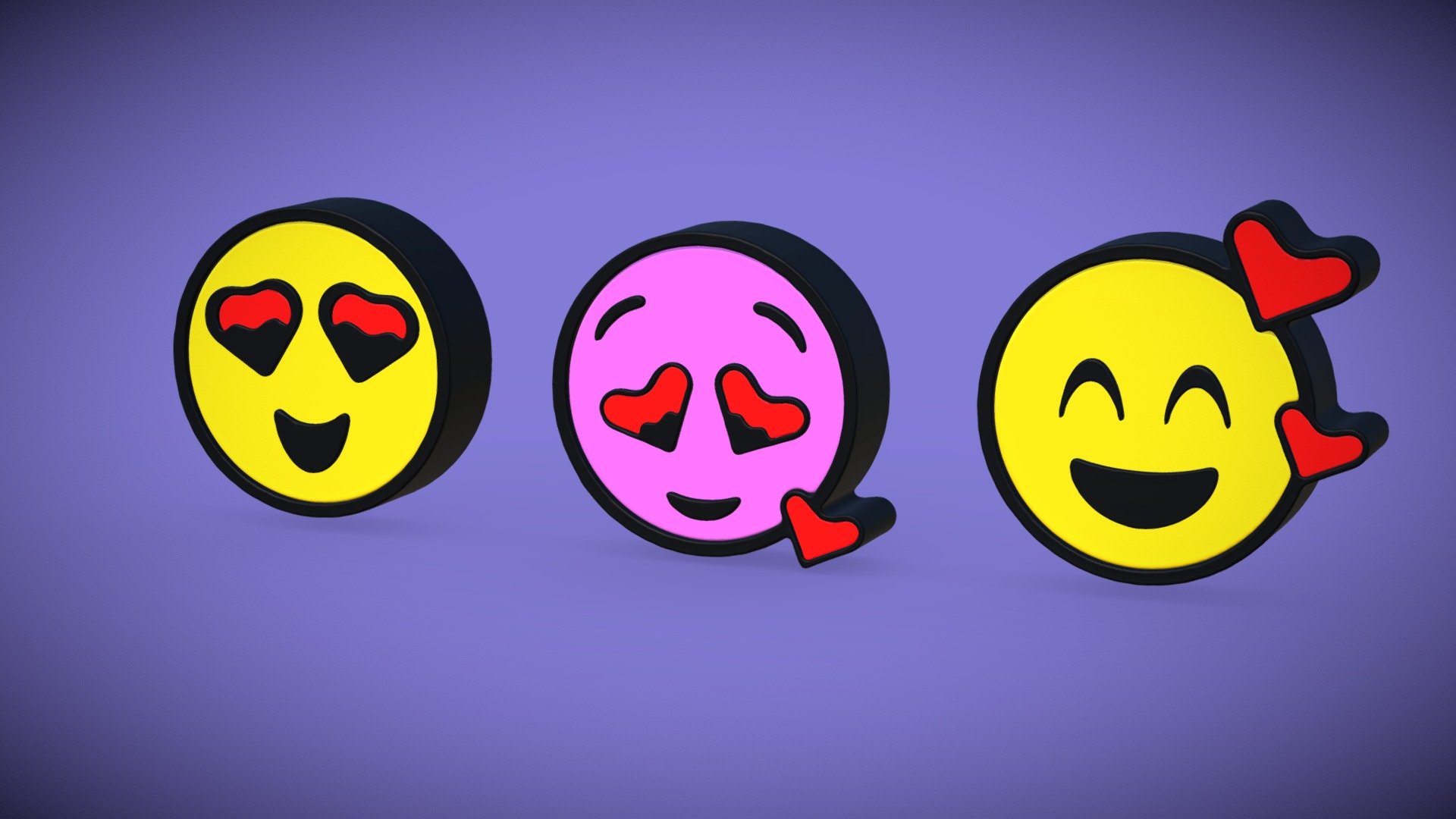 Emoji Love Triple - Buy Royalty Free 3D model by PARSONSARTS ...
