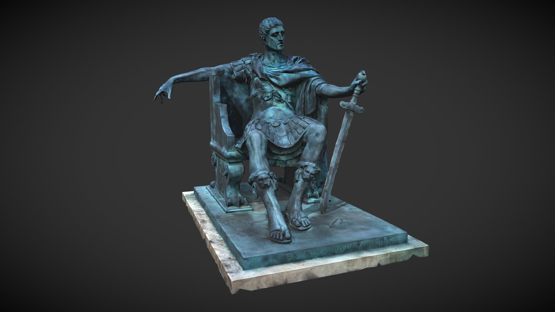 Statue of Constantine the Great, York, England - Buy Royalty Free 3D ...