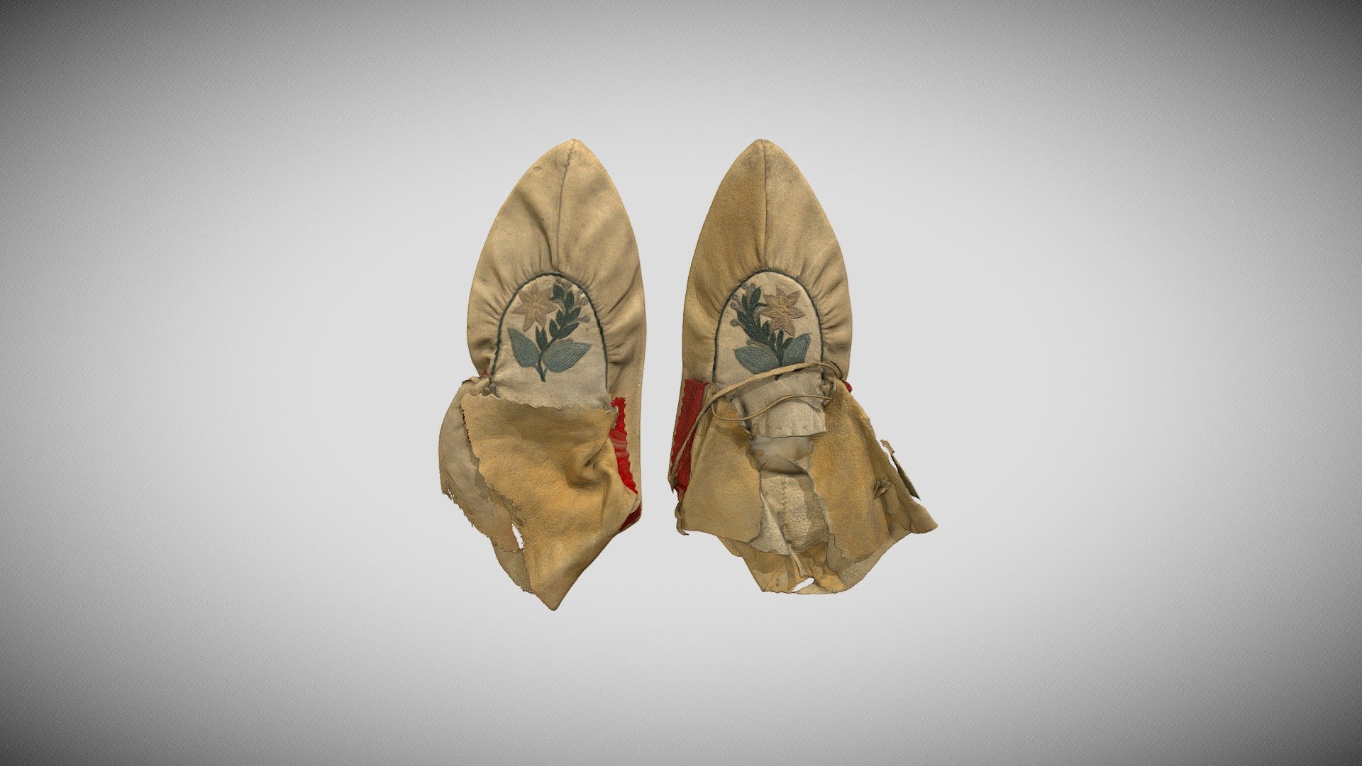 Embroidered Moccasin (Metis) L1991.13 - 3D model by Dr Alice Watterson ...