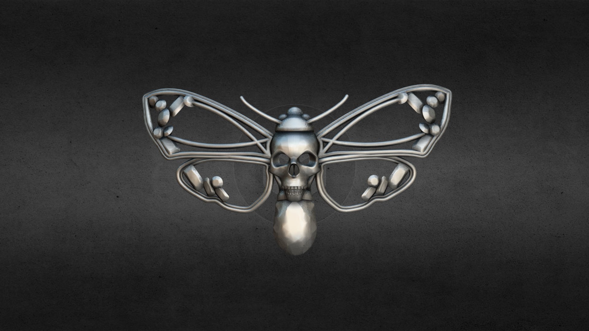 Silver moth - 3D model by Justyna Stasiewicz (@justyna.stasiewicz ...