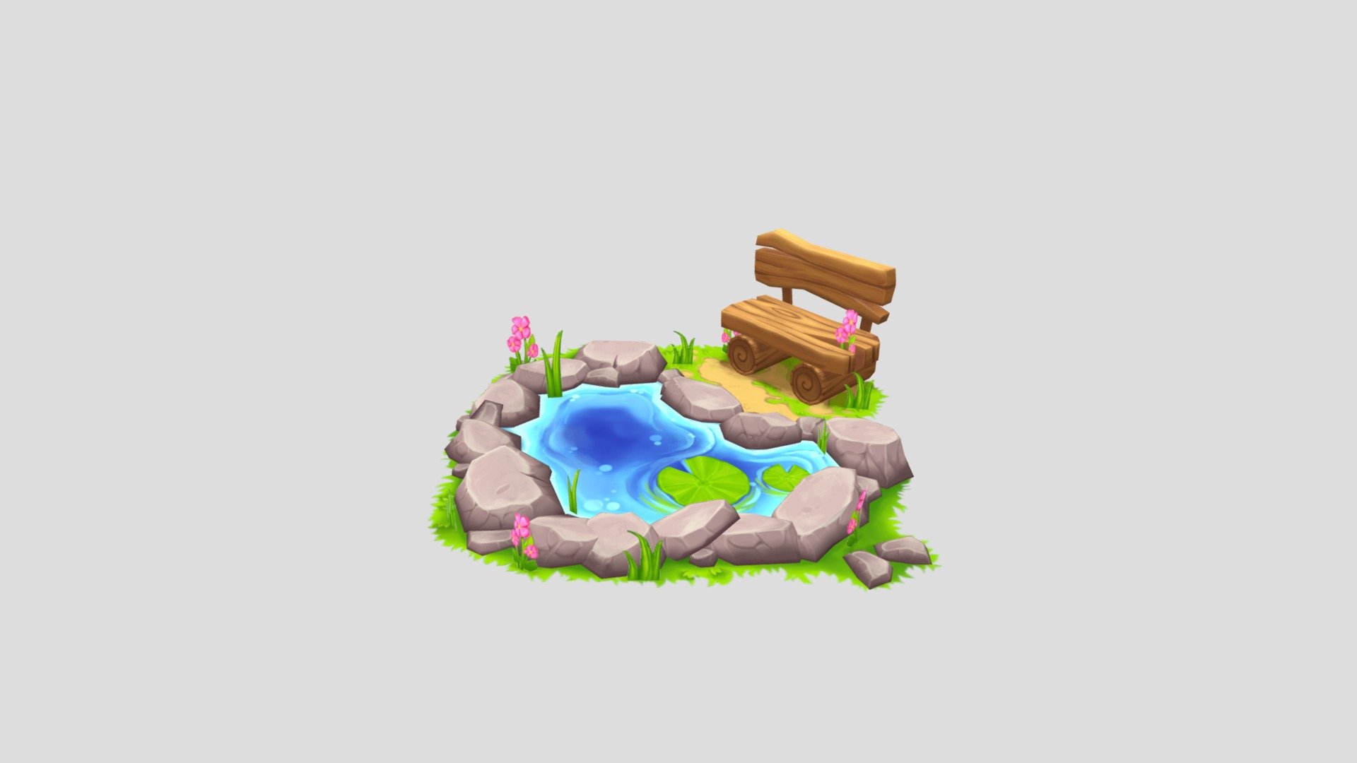 Handpainted Environment Asset - 3D model by ligue89 [e6396e1] - Sketchfab
