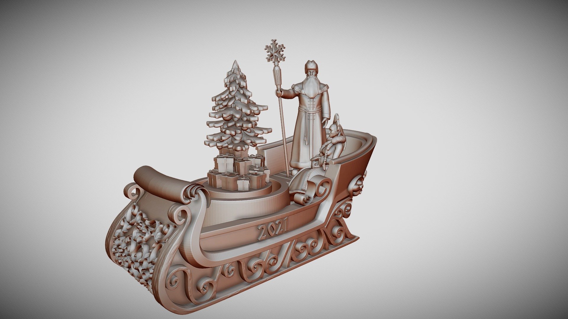 Father Frost - 3D model by HeAuthor [e63be5f] - Sketchfab