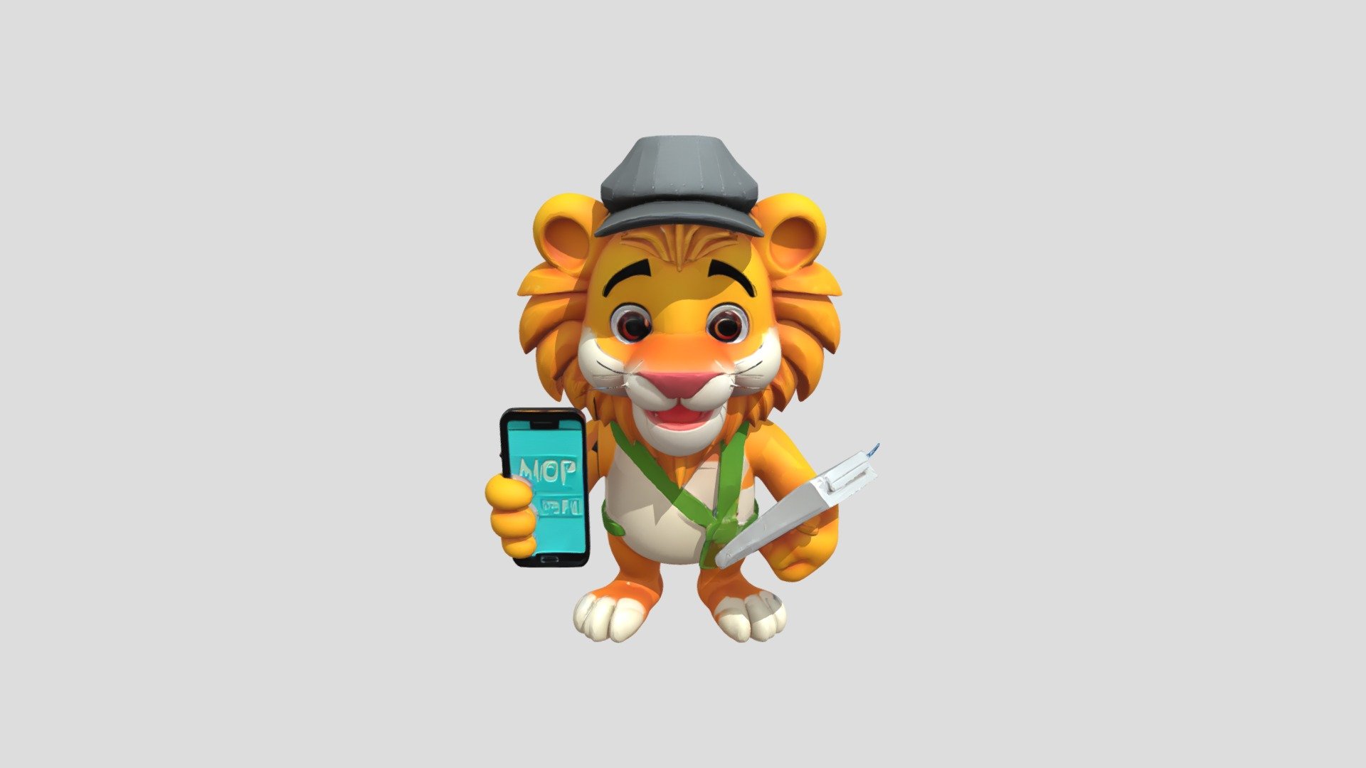 Animated lion character with accessories - 3D model by venunow [e645ee7 ...