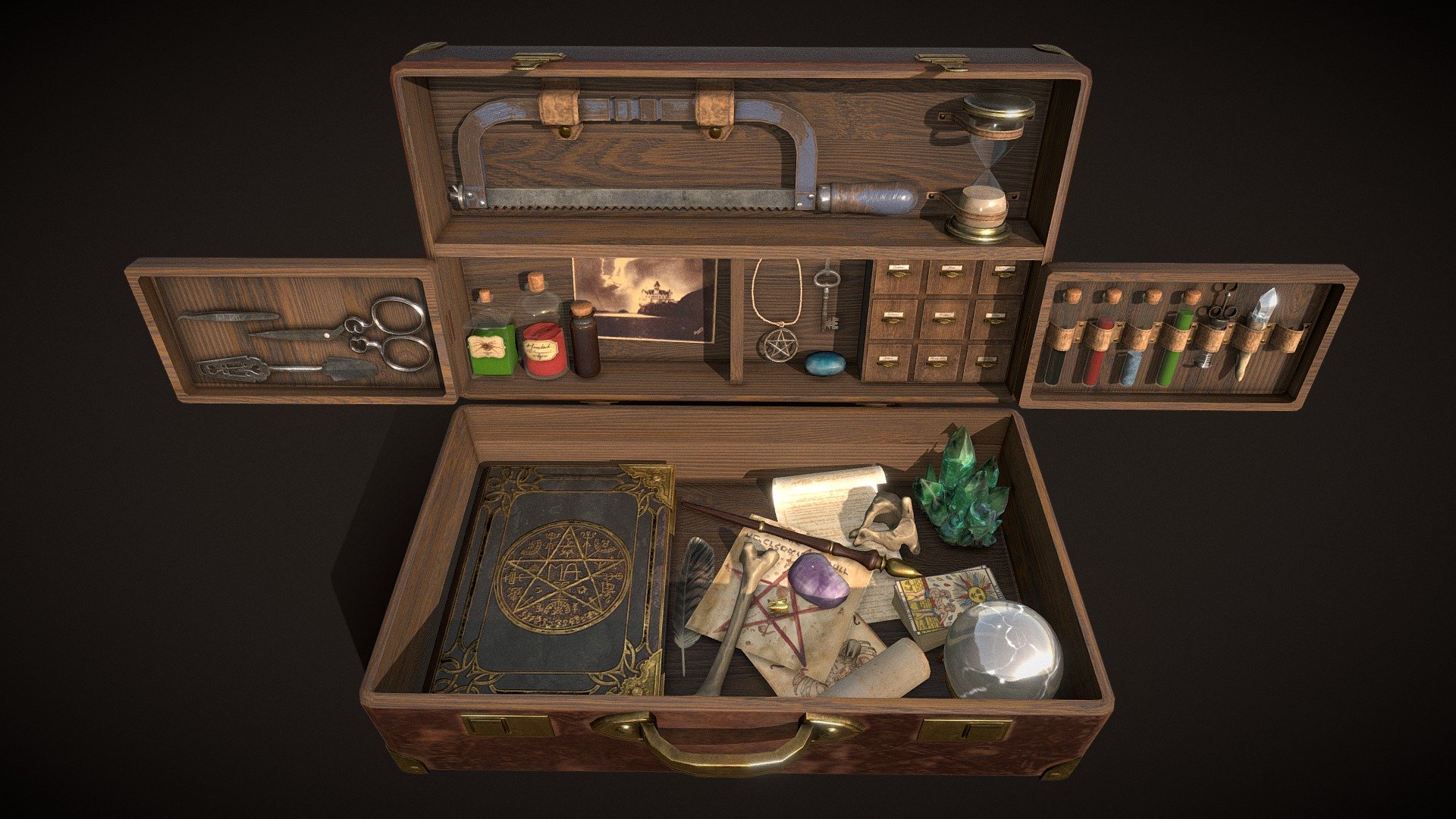 Witchcraft Suitcase / Witch Brew Kit - Low Poly - Buy Royalty Free 3D ...