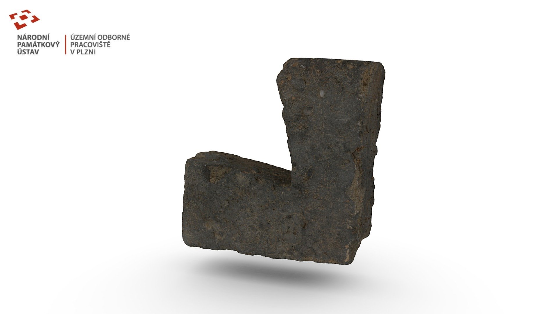 Klášter Plasy - dlaždice mozaikové dlažby - 3D model by NPÚ, územní ...