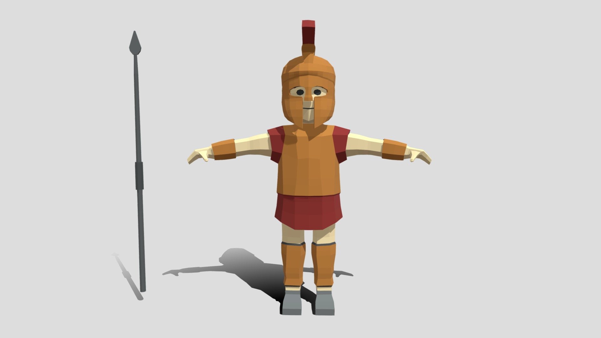 Low Poly Ancient Greek Warrior - Buy Royalty Free 3D model by chroma3d ...