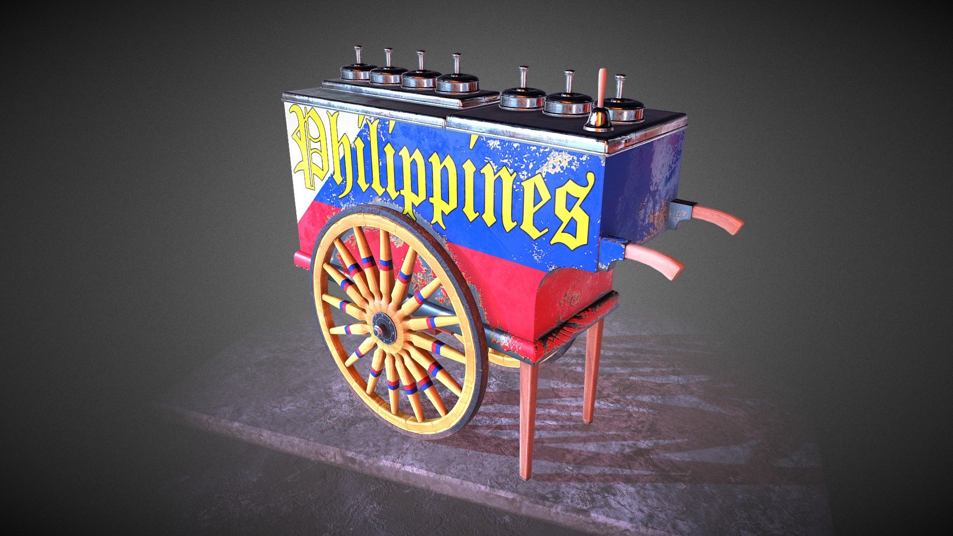Sorbetes Cart (Filipino Ice Cream Cart) - 3D model by 512ui3 ...