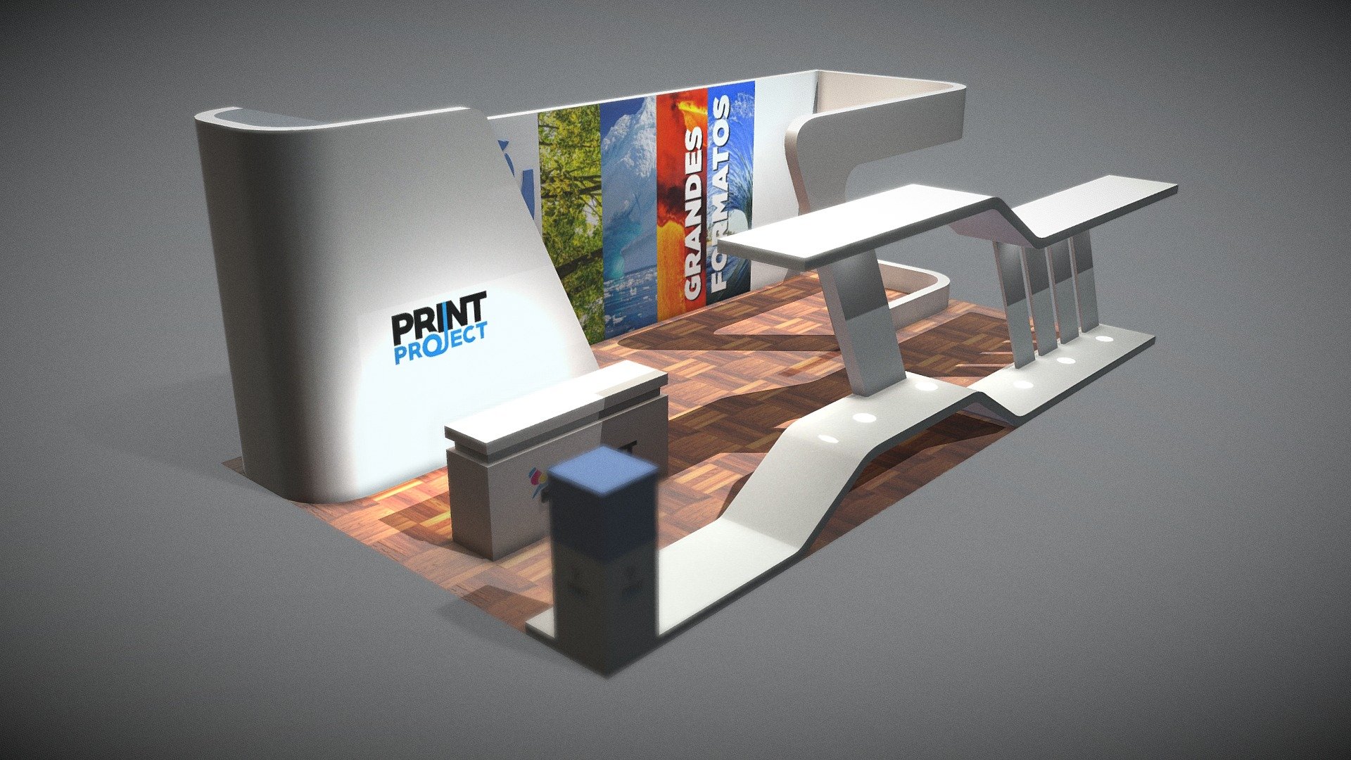 Stand 01 - 3D model by davidperze [e648bfa] - Sketchfab