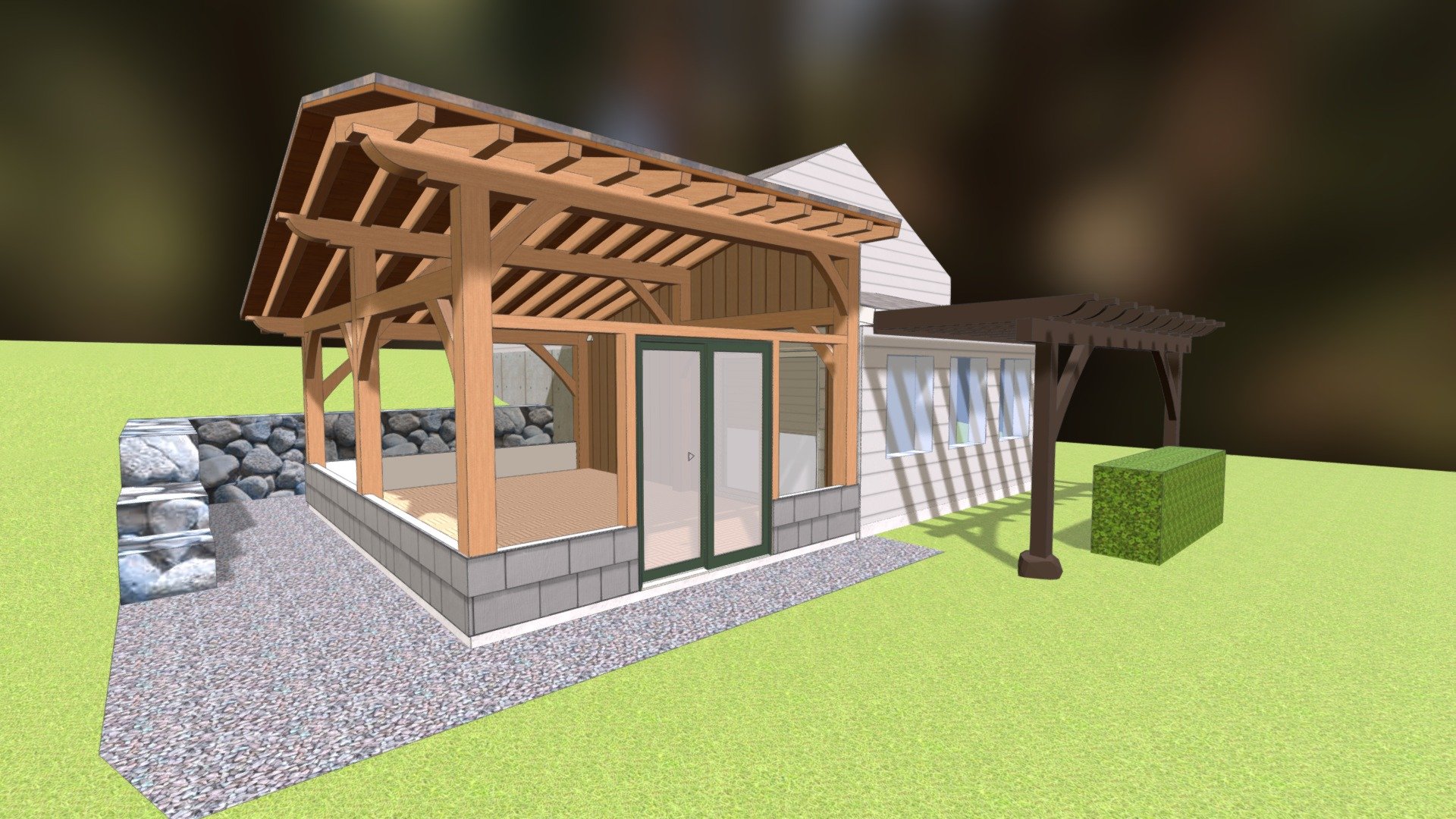 Porch Addition - 3D model by Hardwick Post & Beam (@HPandB) [e64c3ed ...