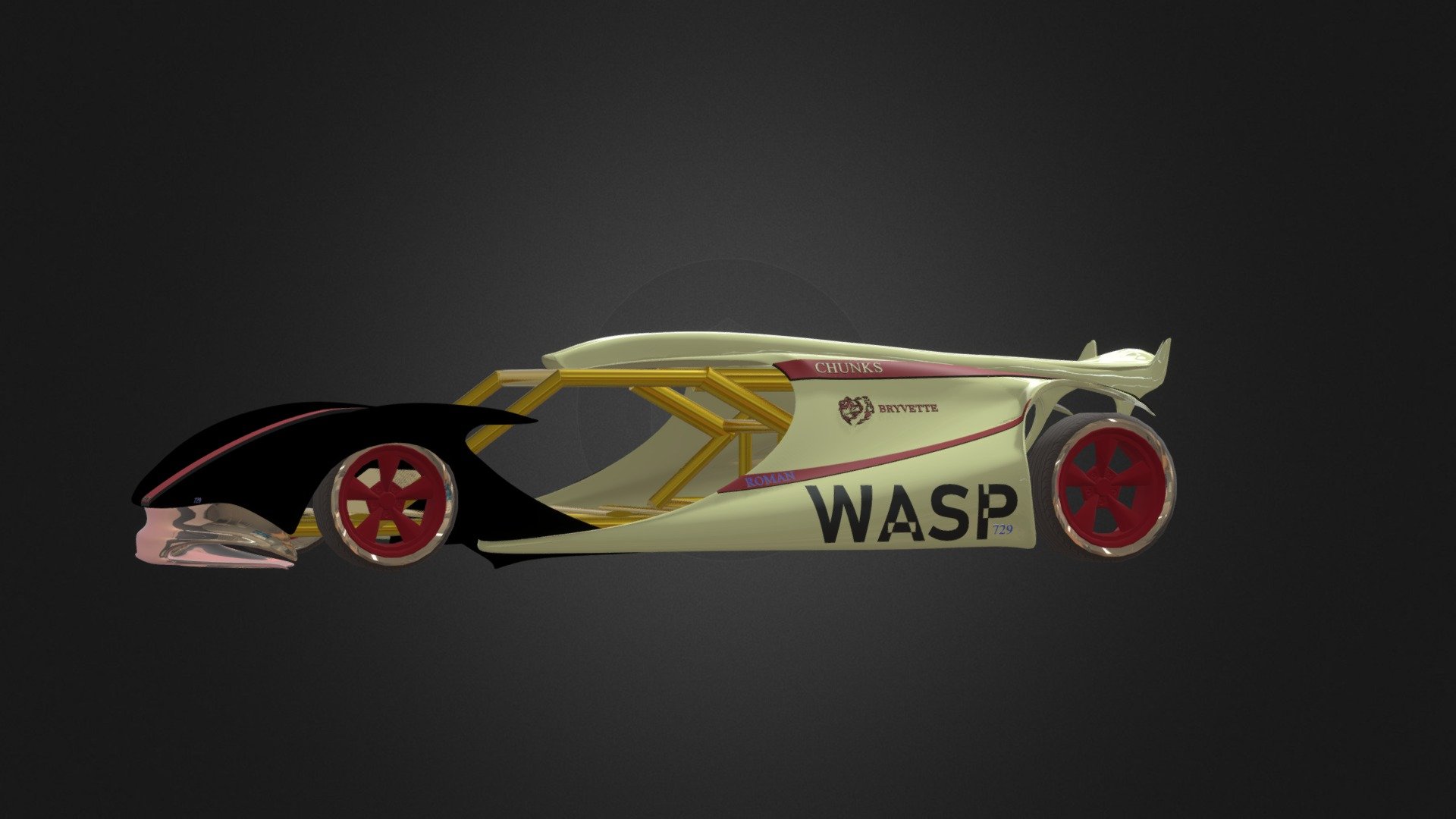 Bryvette Wasp CREAM (SHELL) - 3D model by uut_empire [e64ebe4] - Sketchfab