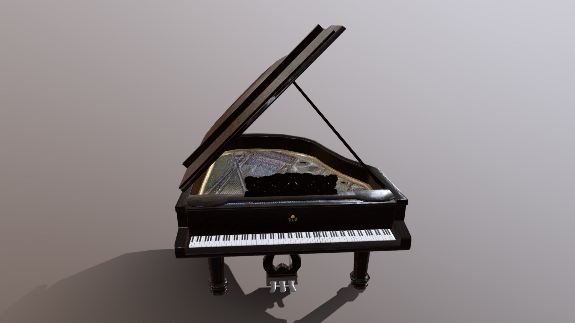 Low Poly Baby Grand Piano - 3D model by emistew14 [e6504e3] - Sketchfab