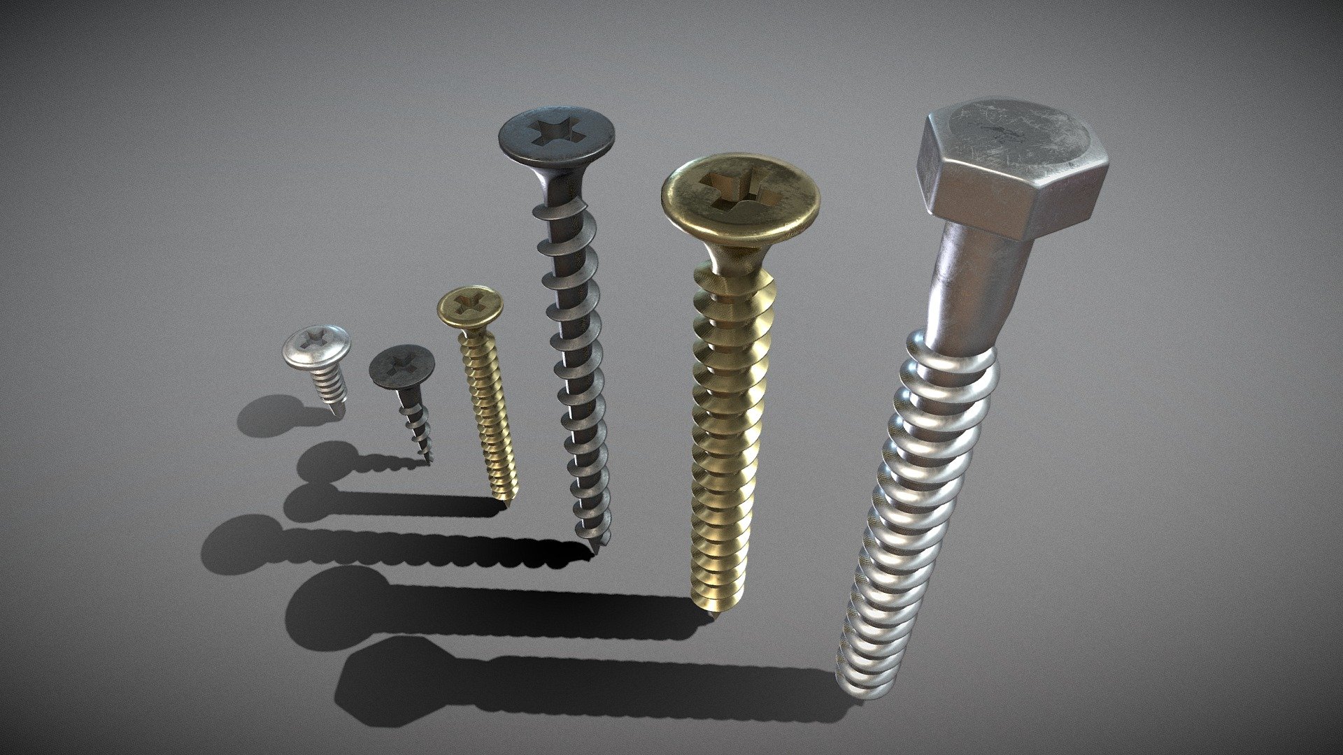 Zes schroeven - 3D model by BVH-Techniek (@bvhtechniek) [e651075 ...