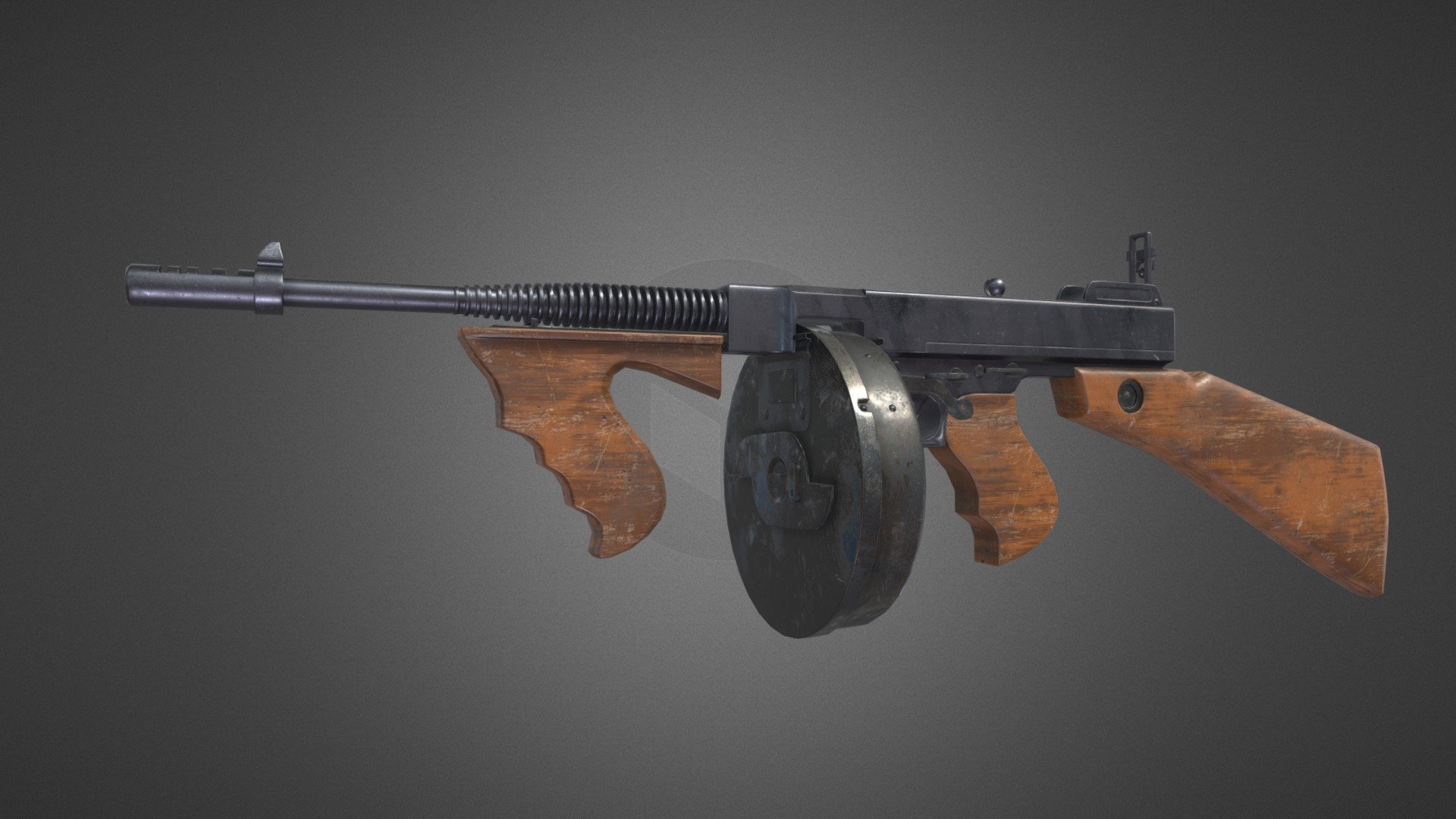 Tommy Gun - 3D model by Ahmad Rofiq (@ahmadrofiq) [e651404] - Sketchfab