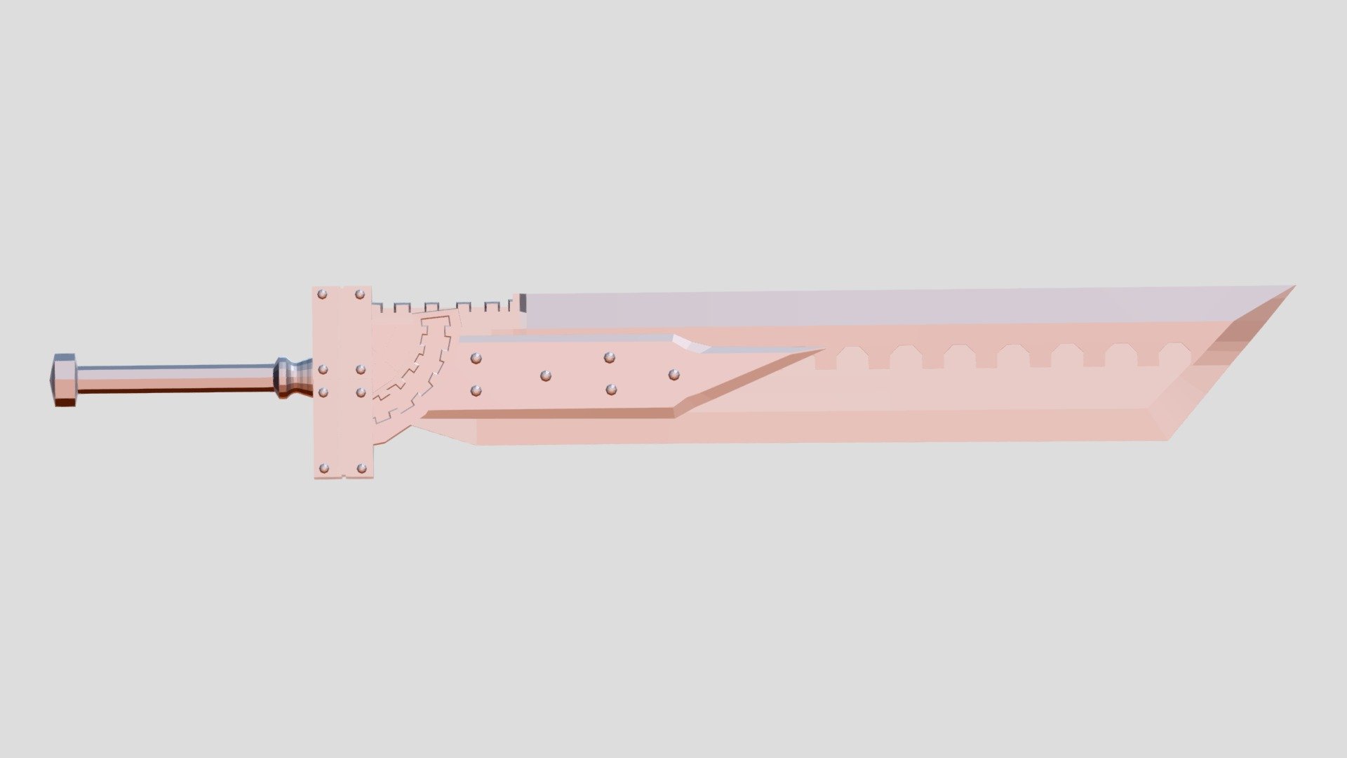 Cloud_Fusion_Buster_Sword - 3D model by oreoslayer [e6539af] - Sketchfab