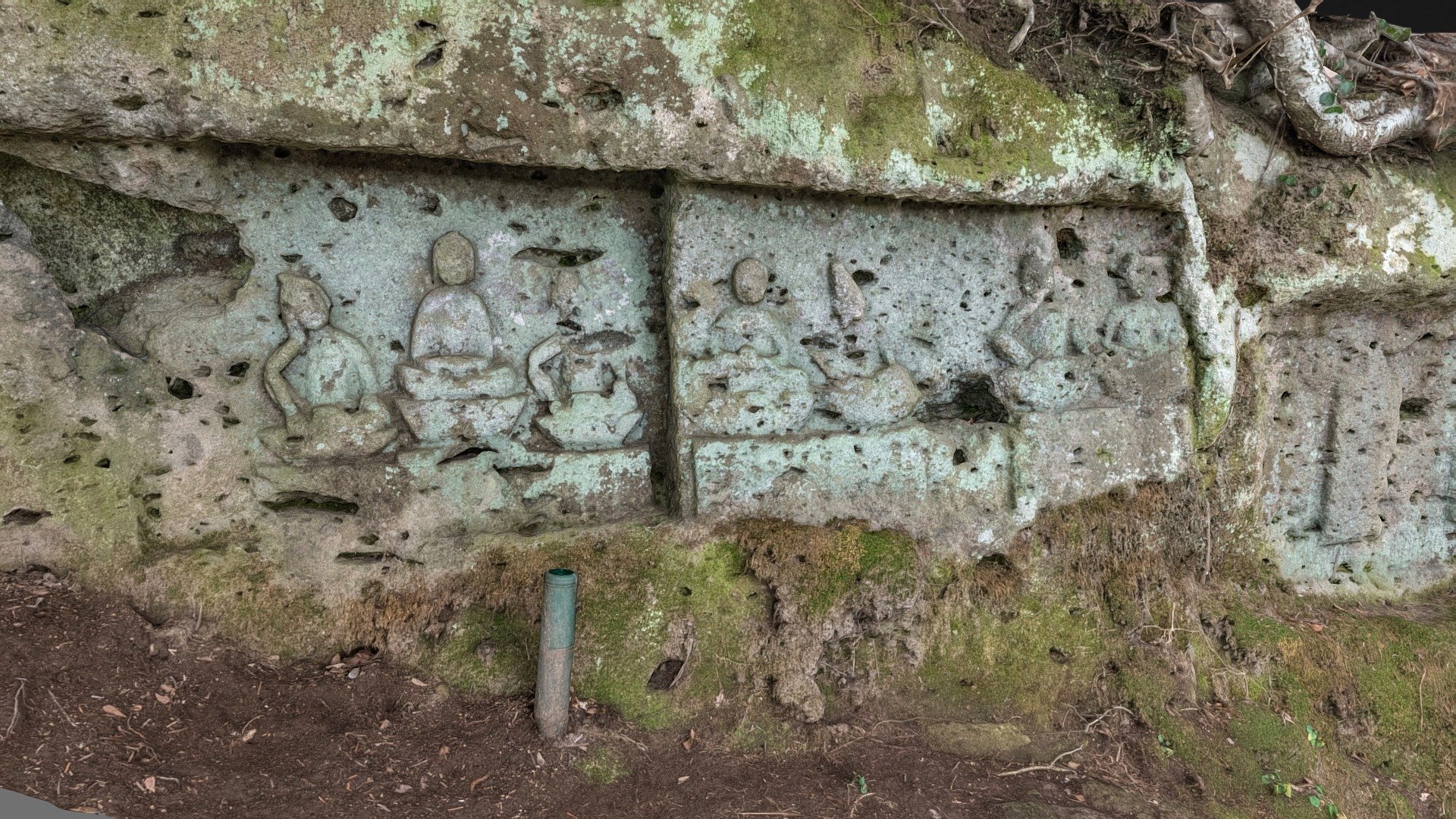 Shiju-Dan Buddha cliff statues(japan) - Download Free 3D model by Fuji ...