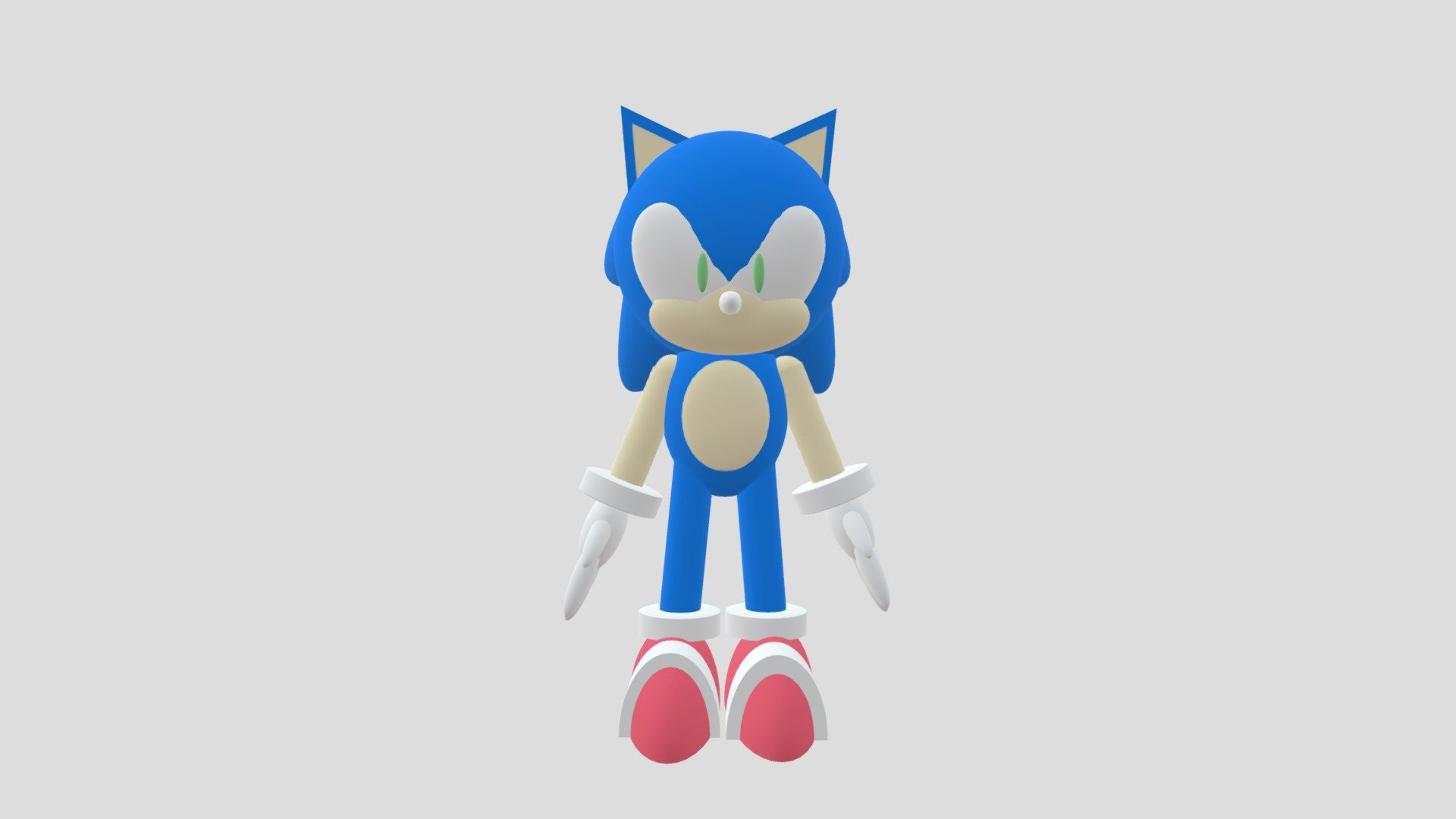 SONIC 3D MODEL - 3D model by GOD (@onttheteam) [e6591f0] - Sketchfab