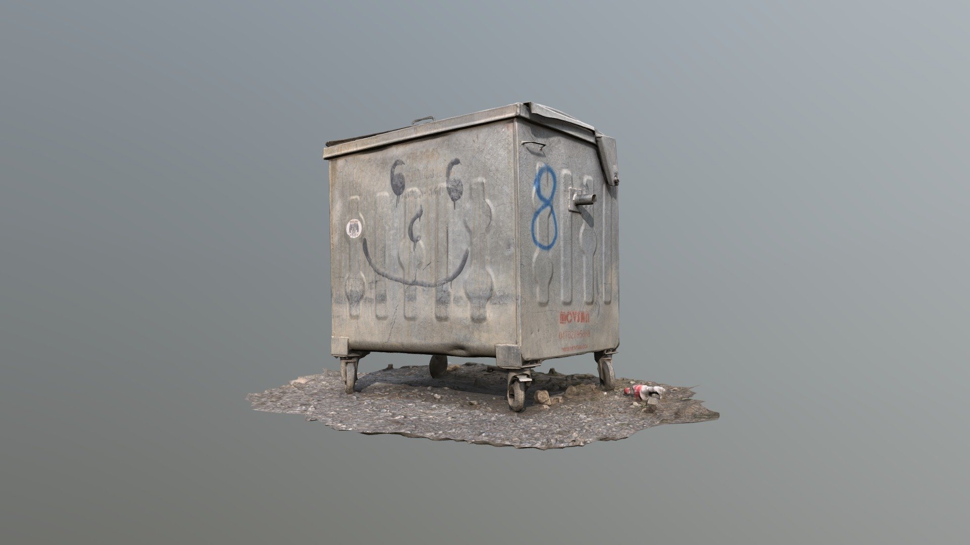 Jolly Trash Bin - 3D model by Nik (@nikska) [e65add0] - Sketchfab