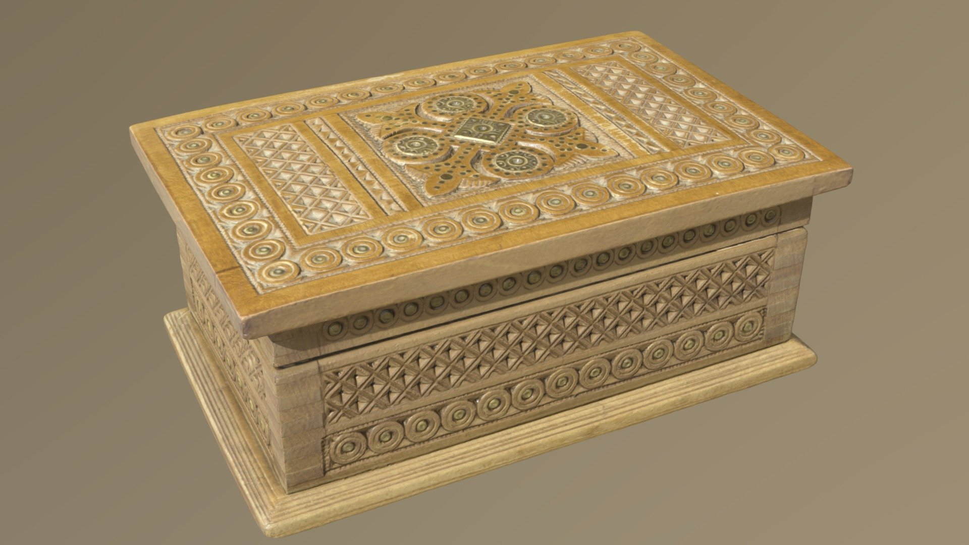 Wooden carved casket - 3D model by DaPix73 [e65da4d] - Sketchfab