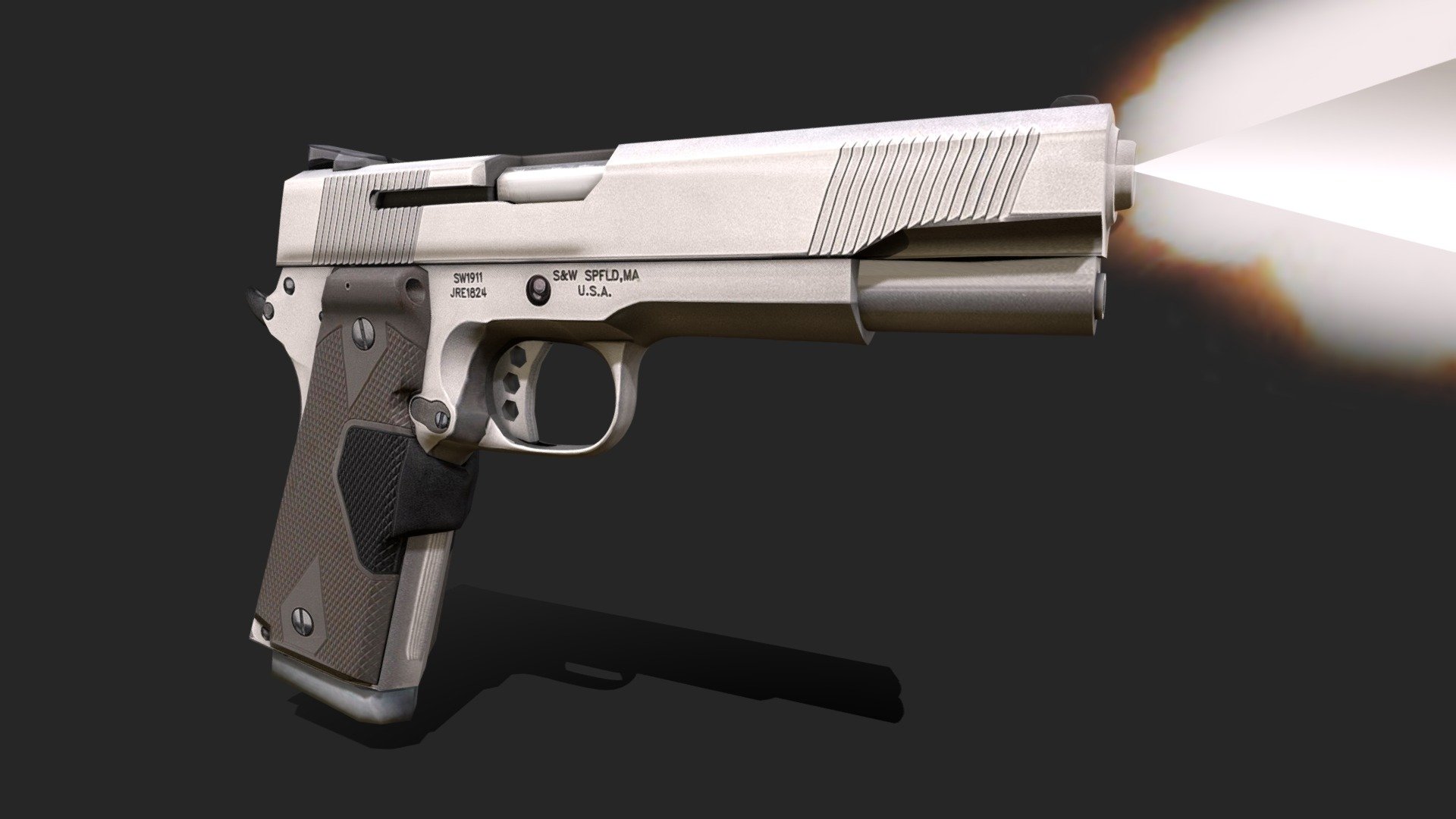 45 ACP Smith and Wesson Hand Gun - 3D model by cesarbbr [e65fdc4 ...