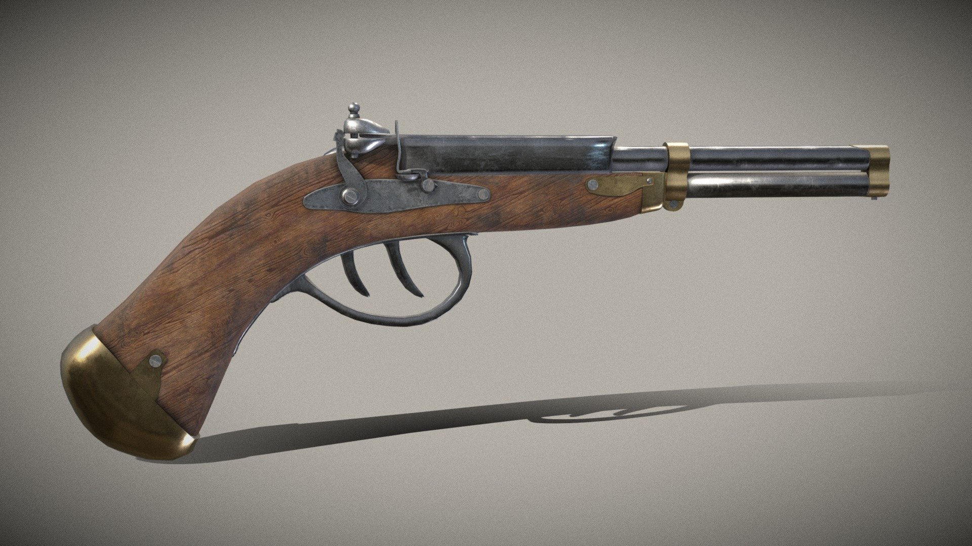 Flintlock pistol v2 - Download Free 3D model by pgonarg [e66112b ...