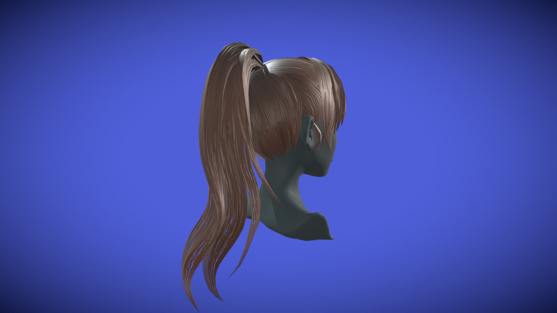 Hair - Ponytail - 3D model by wamurya (@alfons) [e6650dd] - Sketchfab