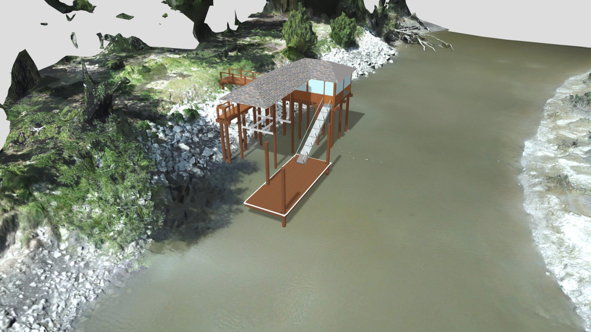 Dock Design 1 - 3D model by LaBarbaEnvironmental [e66966a] - Sketchfab