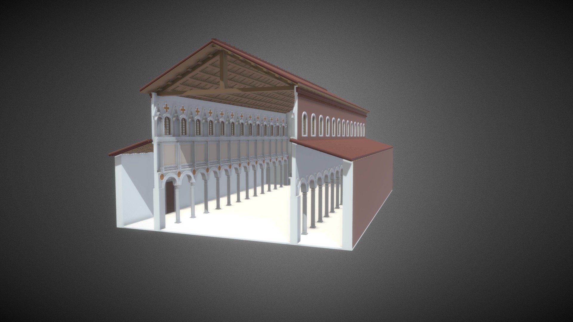 Basilica Santa Cecilia Trastevere ROME 13th - 3D model by MichaelKlee ...