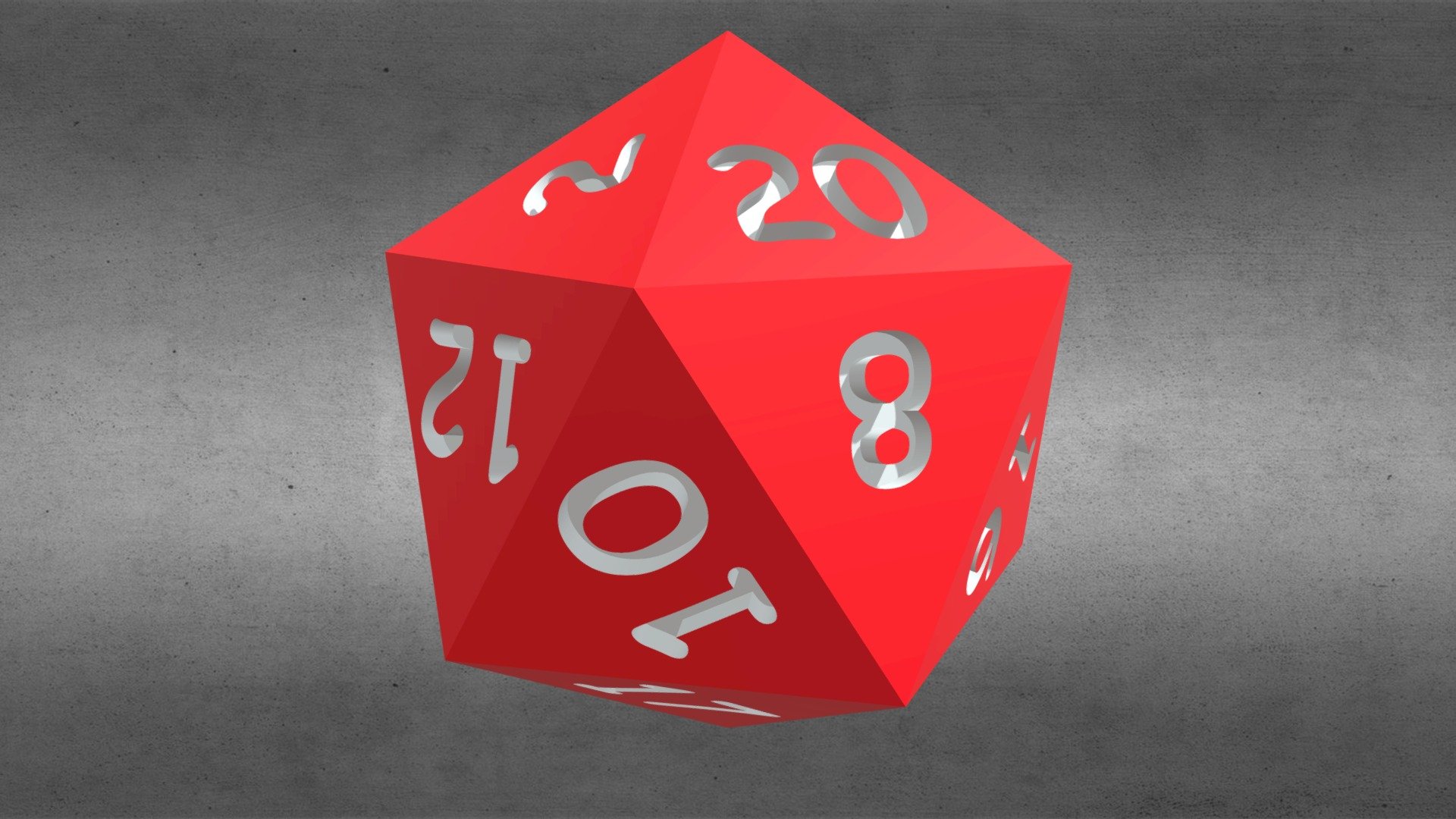 Dungeons & Dragons D20 Die (Re-Modeled) - 3D model by NinJOke [e675b10 ...