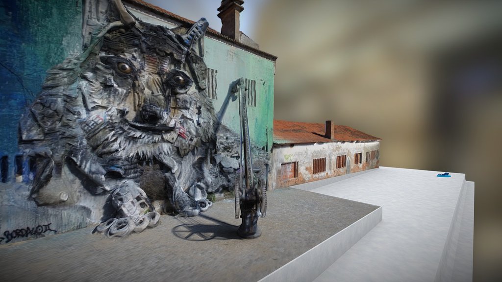 Bordalo II - Lobo Ibérico - 3D model by QVision.pt [e675f67] - Sketchfab